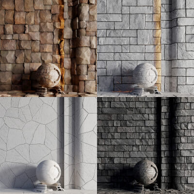 3D Materials And Shaders | Materials | Stones | RenderHub