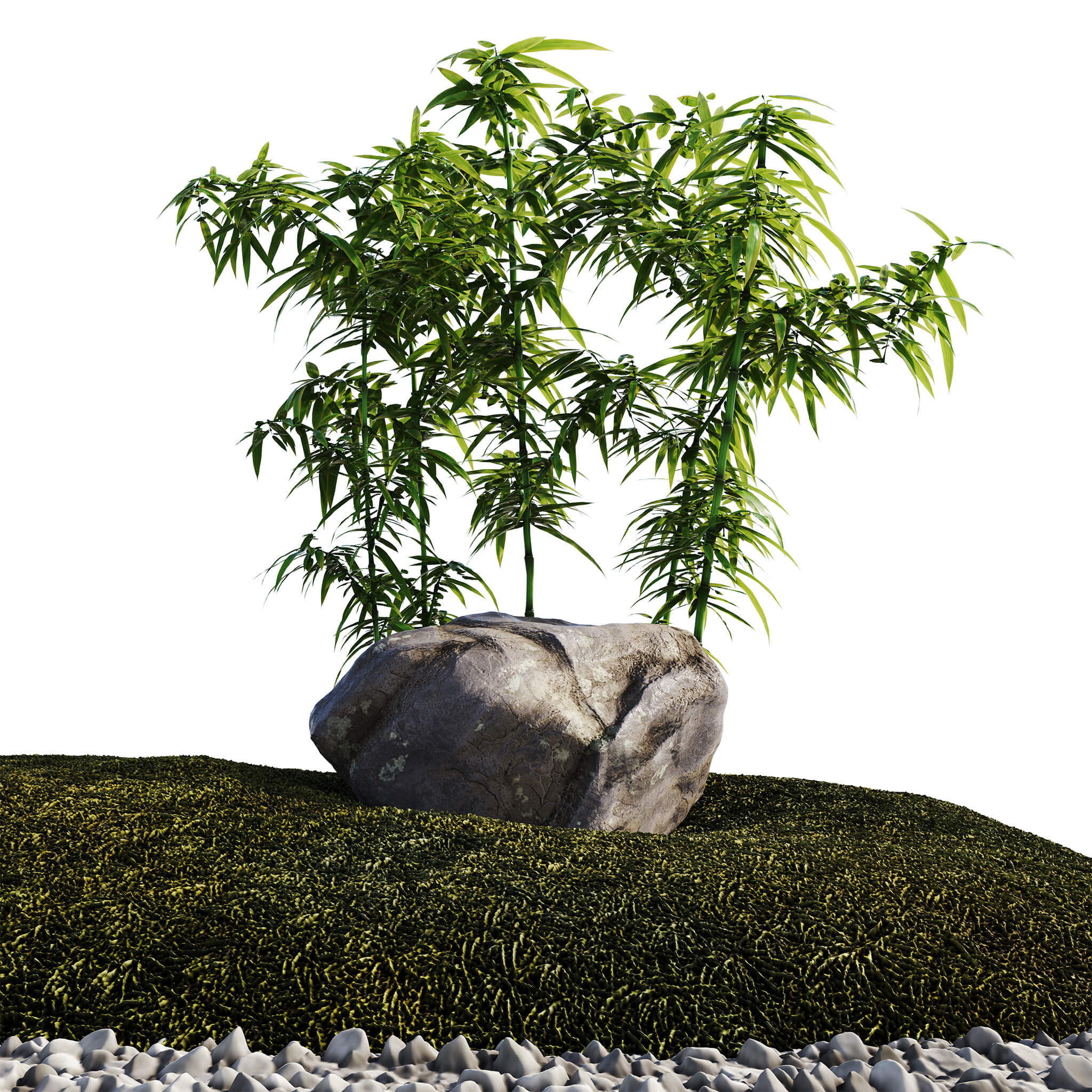 Japanese Zen Garden 03 - Lowpoly - HQ - PBR - 4K 3D Model by Hemase