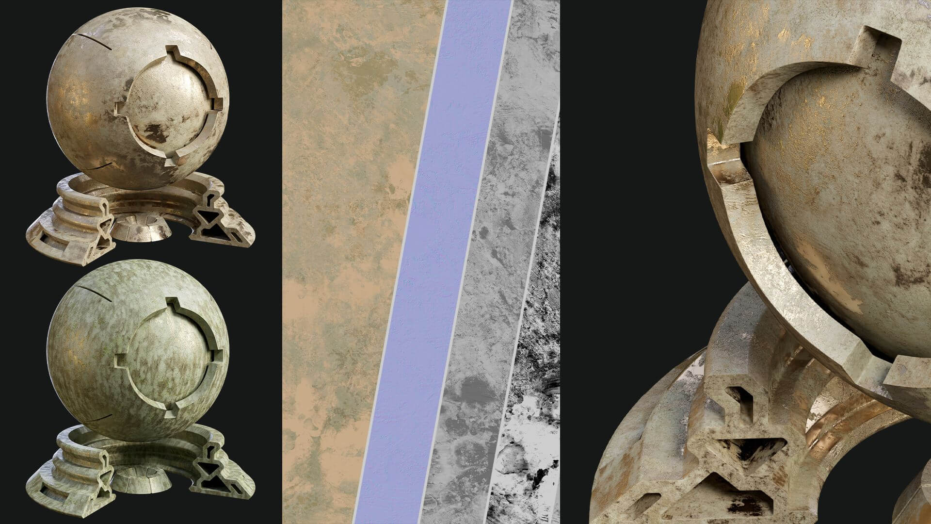 Plaster Patina Materials Collection - 20 PBR - Seamless - 4K 3D ...