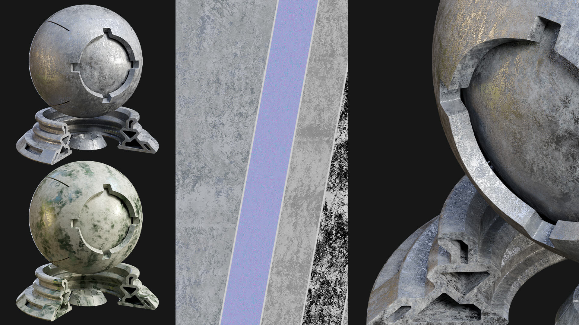 Plaster Patina Materials Collection - 20 PBR - Seamless - 4K 3D ...