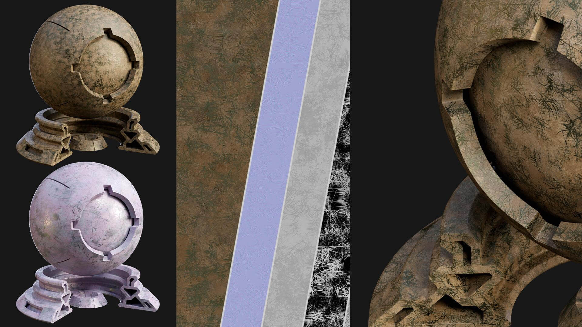 Plaster Patina Materials Collection - 20 PBR - Seamless - 4K 3D ...