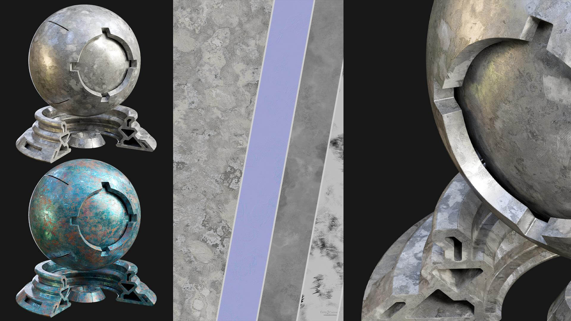 Plaster Patina Materials Collection - 20 PBR - Seamless - 4K 3D ...