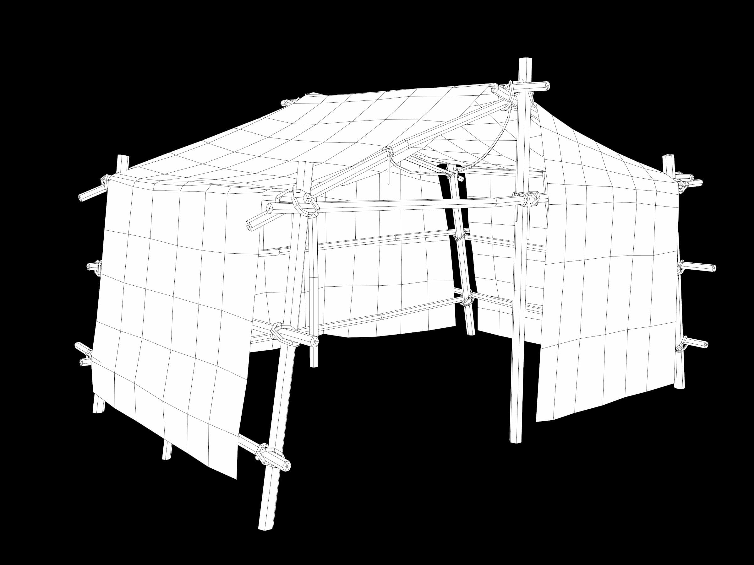 LowPoly Ancient Camp Construction Kit - 3D Model by Hend_Z