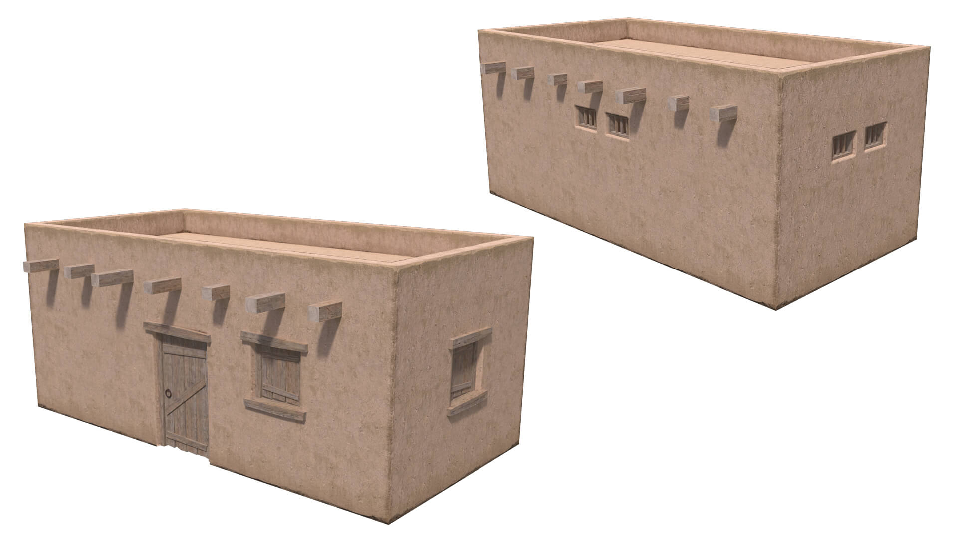 Low Poly Ancient Desert Village - 3D Model by Hend_Z