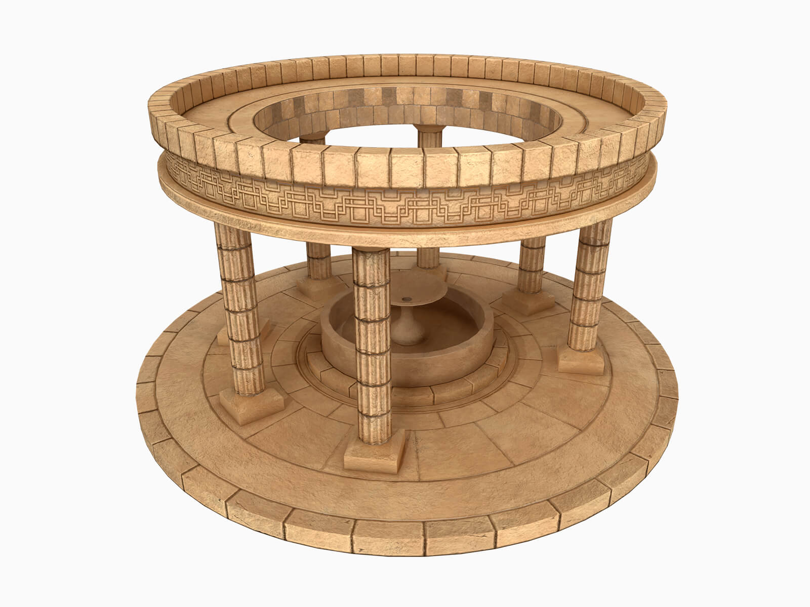 Lowpoly Ancient Temples Collection With Interior - 3D Model by Hend_Z