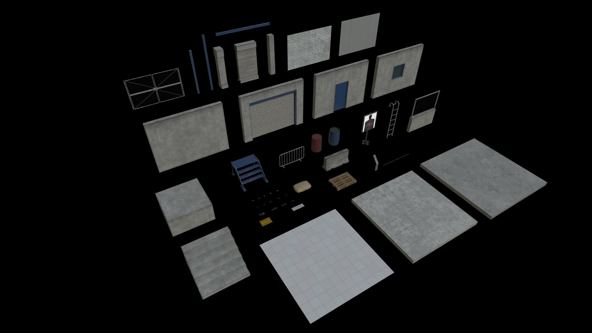 Lowpoly FPS Modular Map Kit - 3D Model by Hend_Z