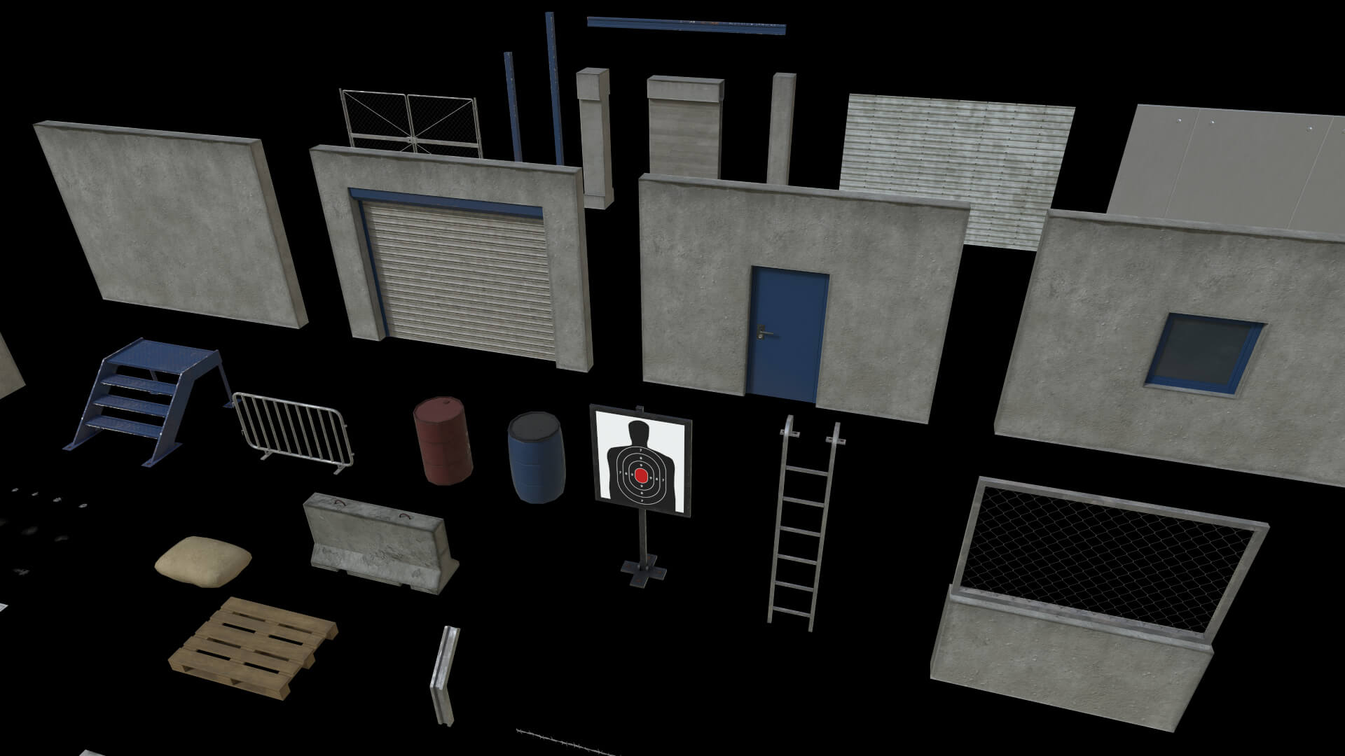 Lowpoly FPS Modular Map Kit - 3D Model by Hend_Z