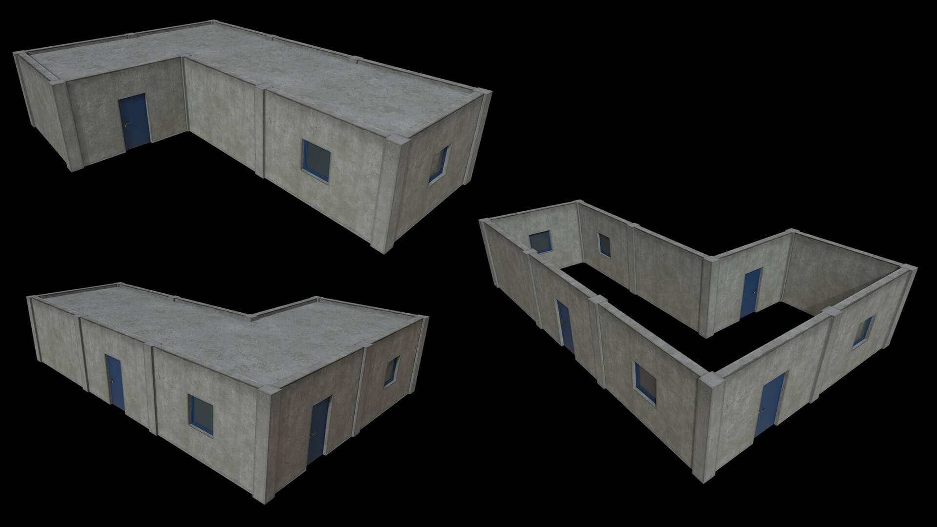 Lowpoly FPS Modular Map Kit - 3D Model by Hend_Z