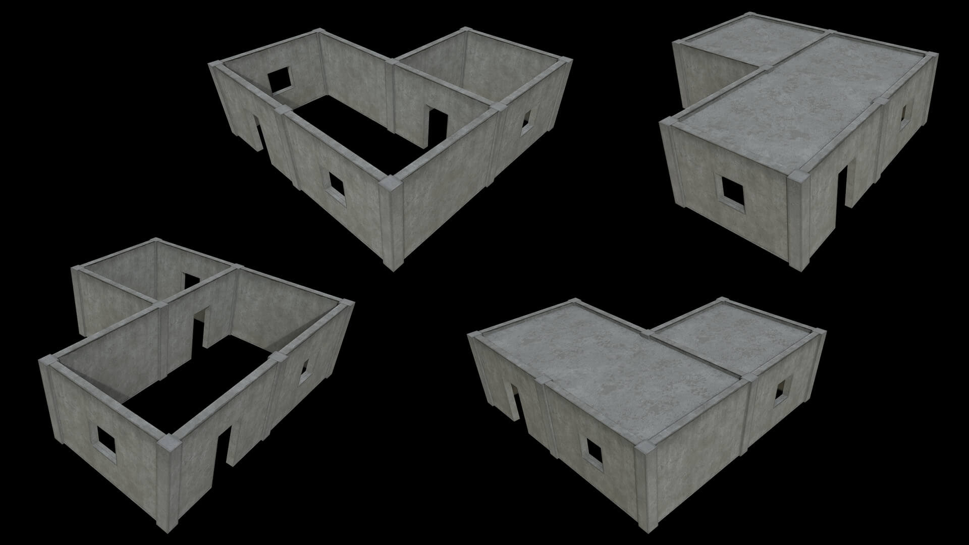 Lowpoly FPS Modular Map Kit - 3D Model by Hend_Z