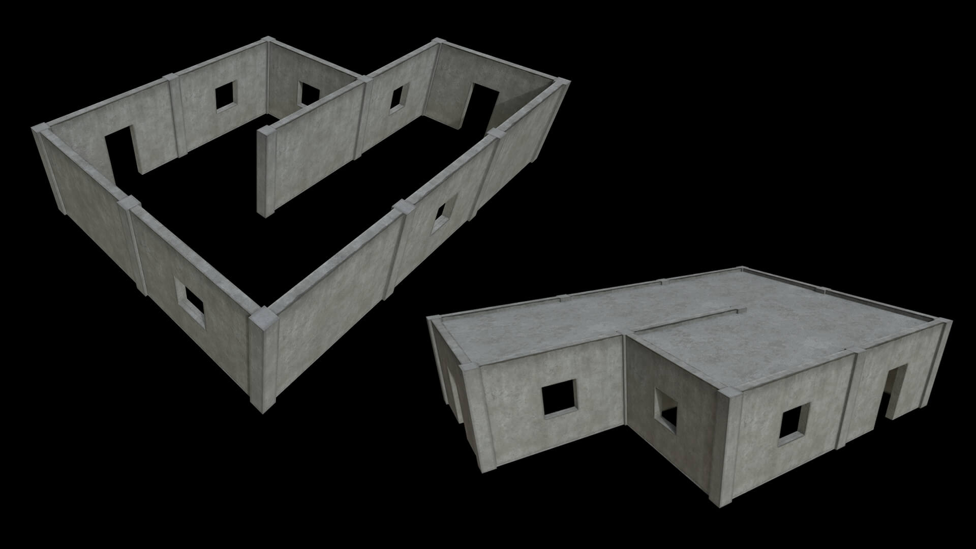 Lowpoly FPS Modular Map Kit - 3D Model by Hend_Z