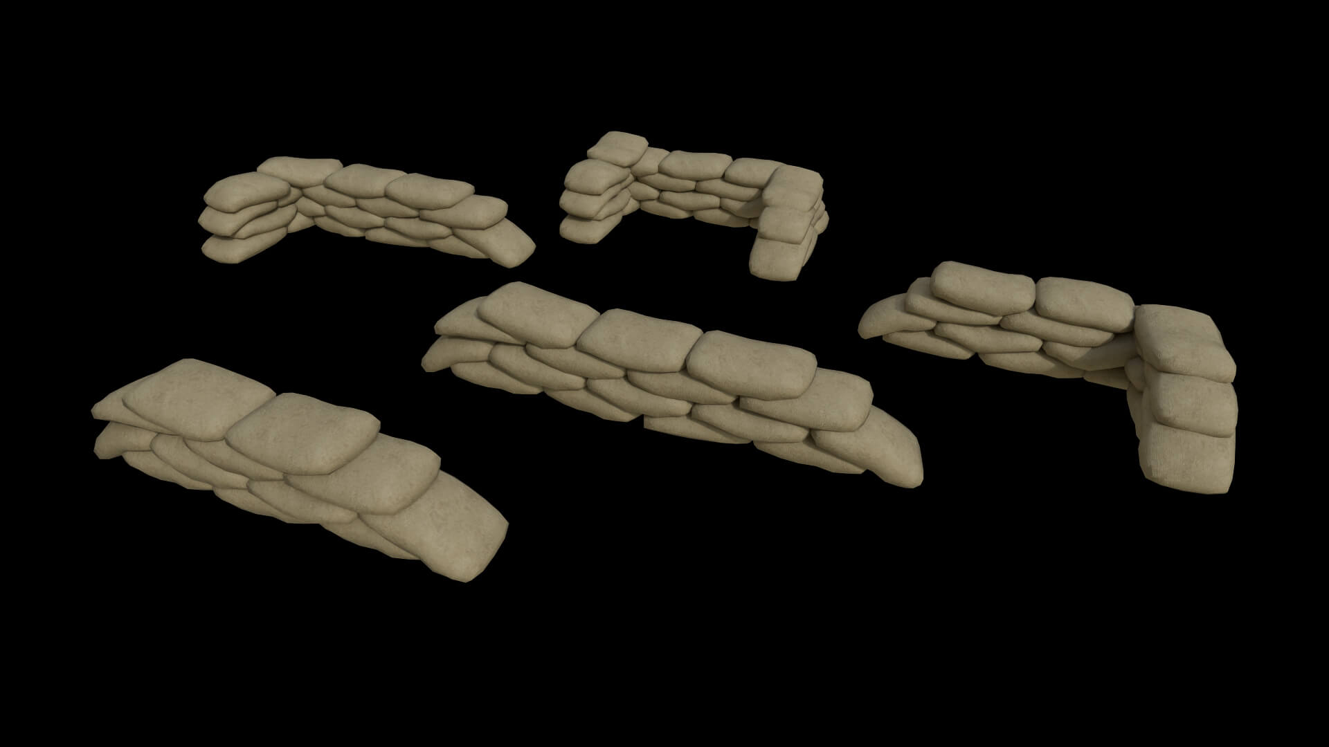 Lowpoly FPS Modular Map Kit - 3D Model by Hend_Z