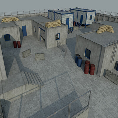 Lowpoly FPS Modular Map Kit - 3D Model by Hend_Z