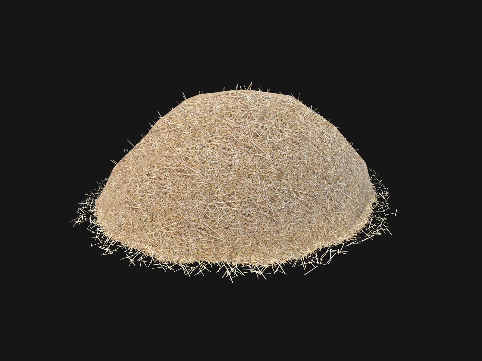 Low Poly Hay Pile With Lod - 3D Model by Hend_Z