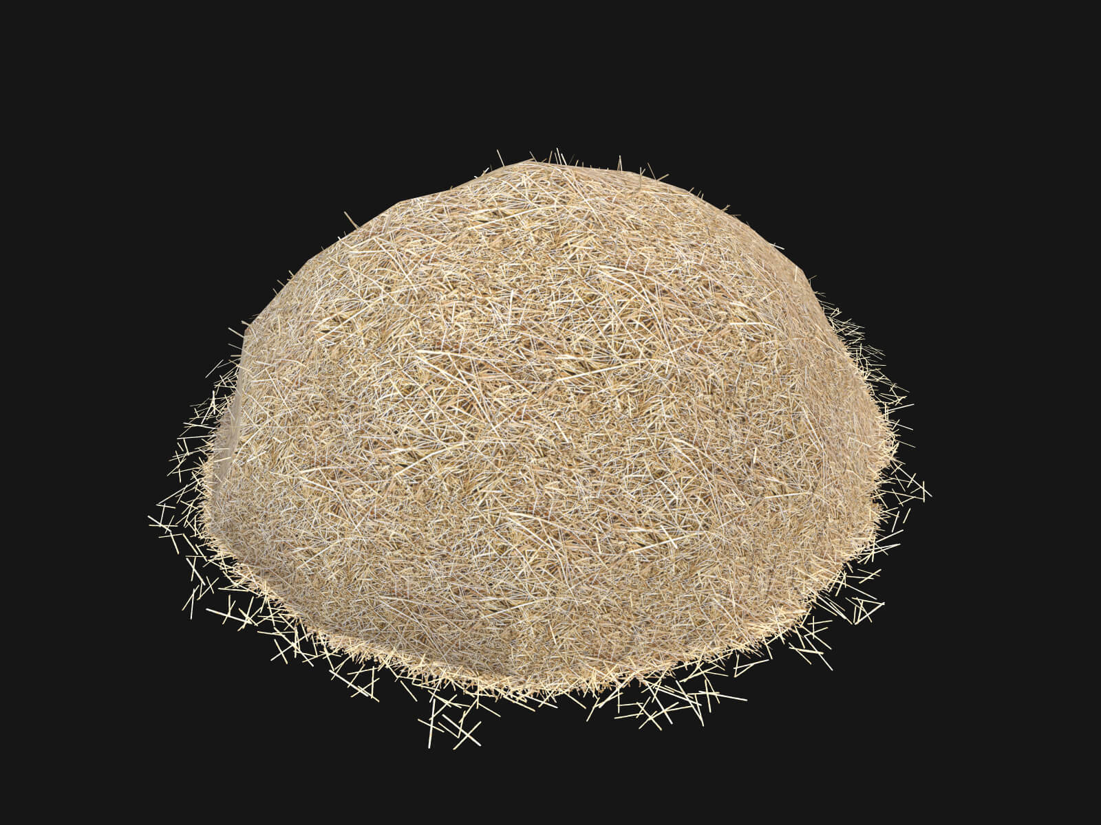 Low Poly Hay Pile With Lod - 3D Model by Hend_Z