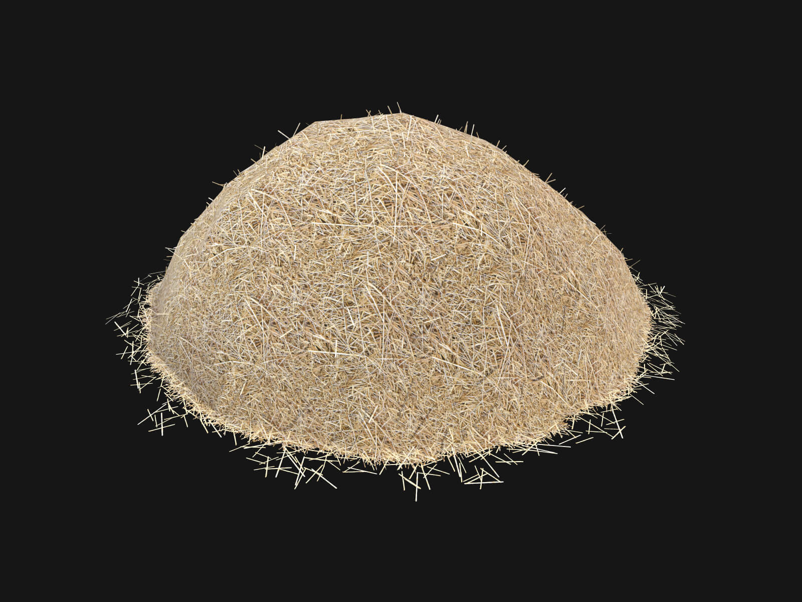 Low Poly Hay Pile With Lod - 3D Model by Hend_Z