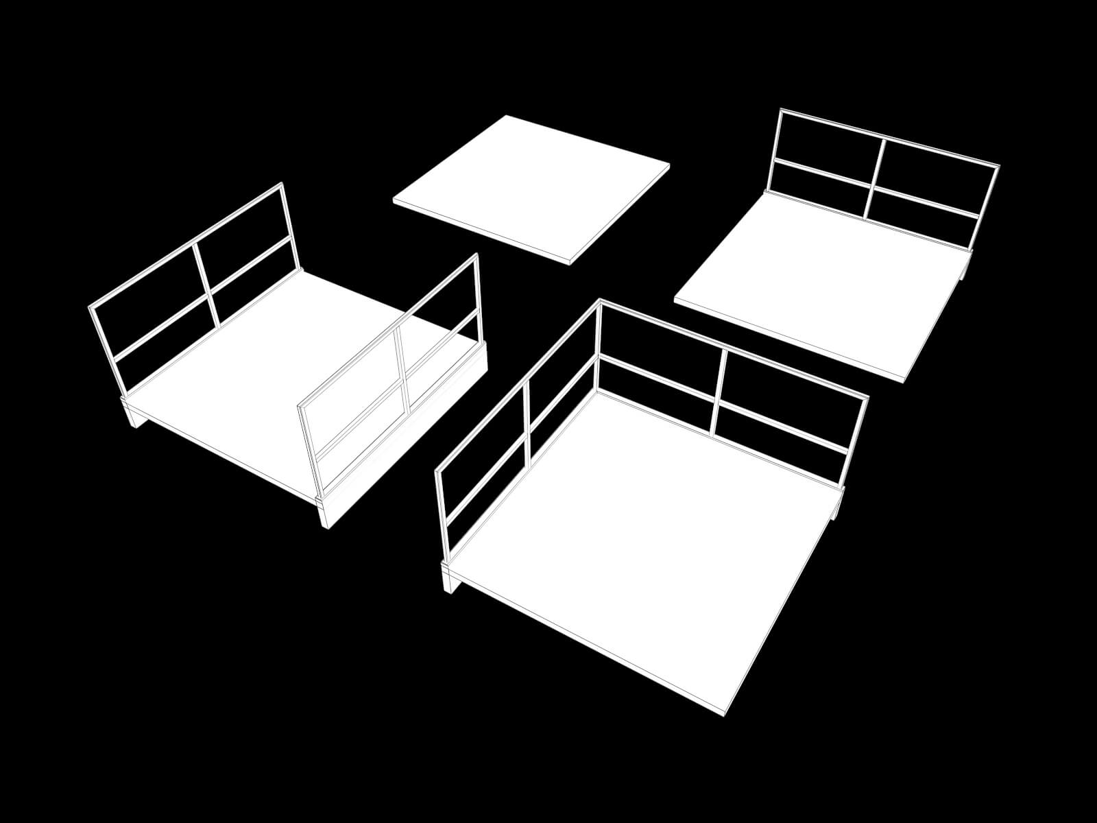 Lowpoly Modular Industrial Stairs - 3D Model by Hend_Z