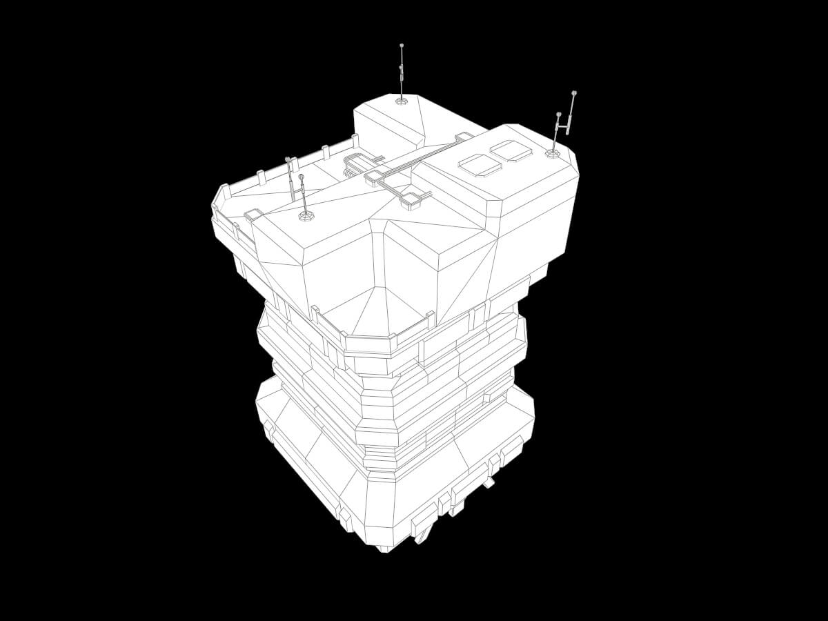 Lowpoly Modular Scifi Building Collection - 3D Model by Hend_Z