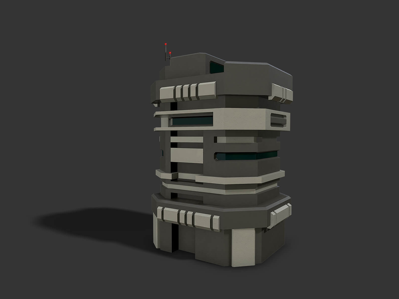 Lowpoly Modular Scifi Building Collection - 3D Model by Hend_Z