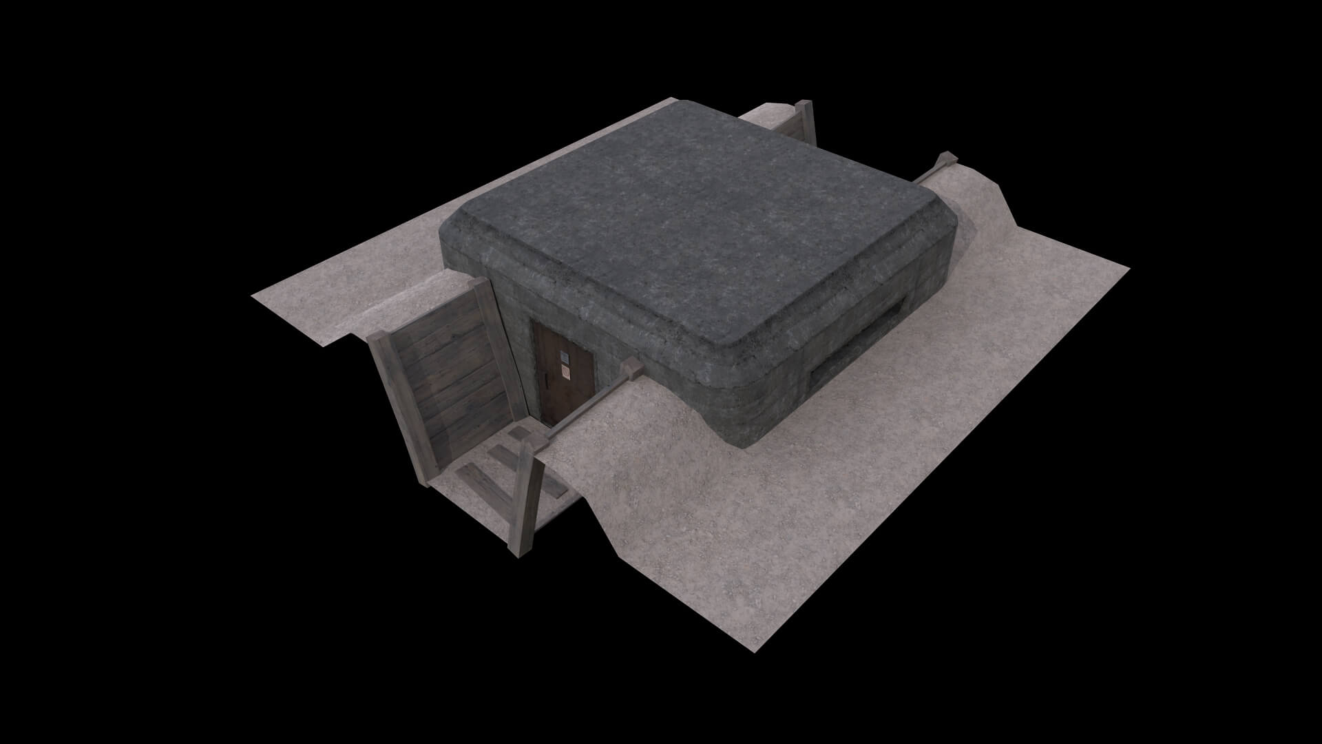 Lowpoly Modular War Trenches Kit - 3D Model by Hend_Z