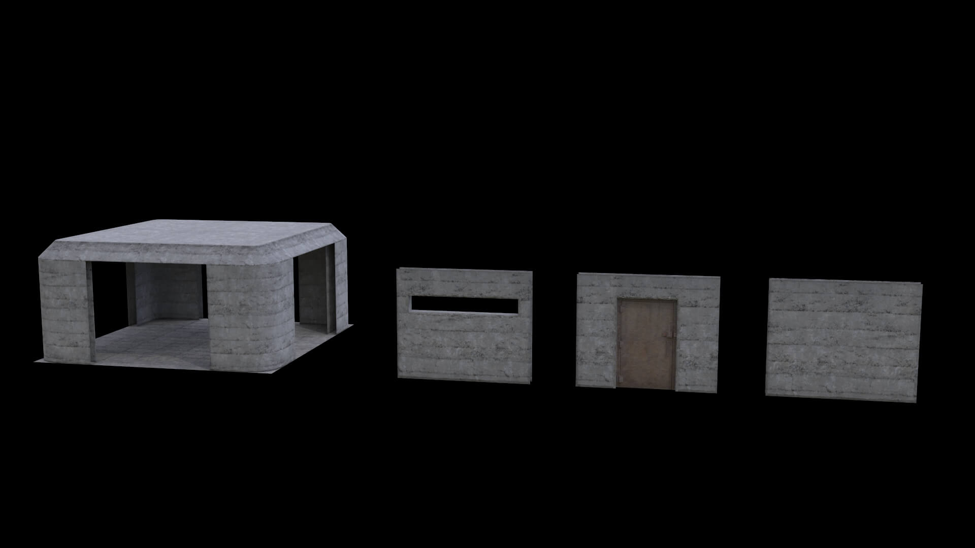 Lowpoly Modular War Trenches Kit - 3D Model by Hend_Z