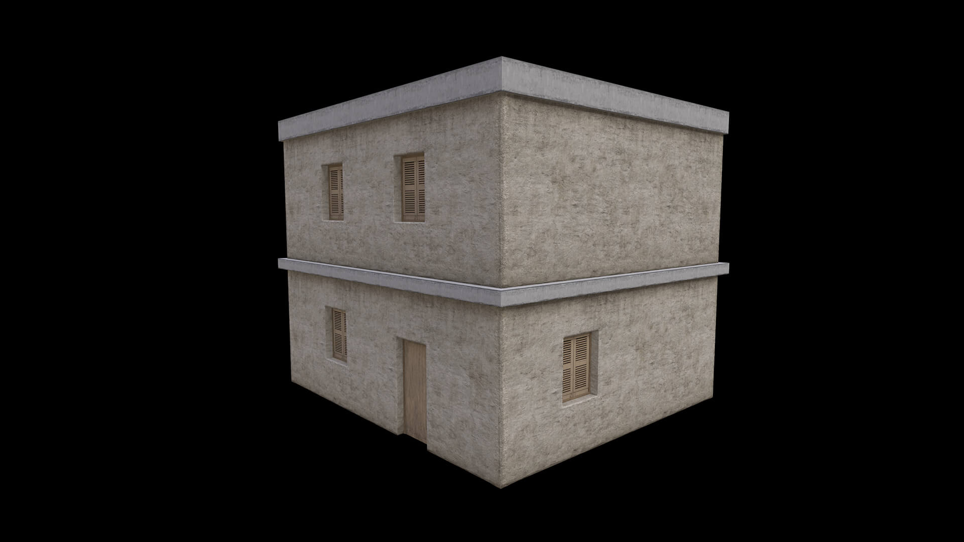 Low Poly Old House With Interior - 3D Model by Hend_Z