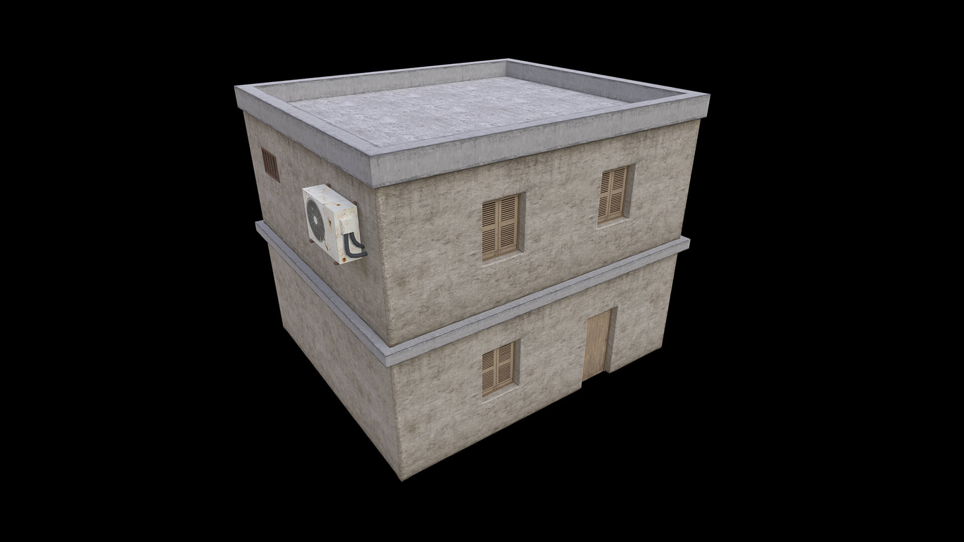 Low Poly Old House With Interior - 3D Model by Hend_Z