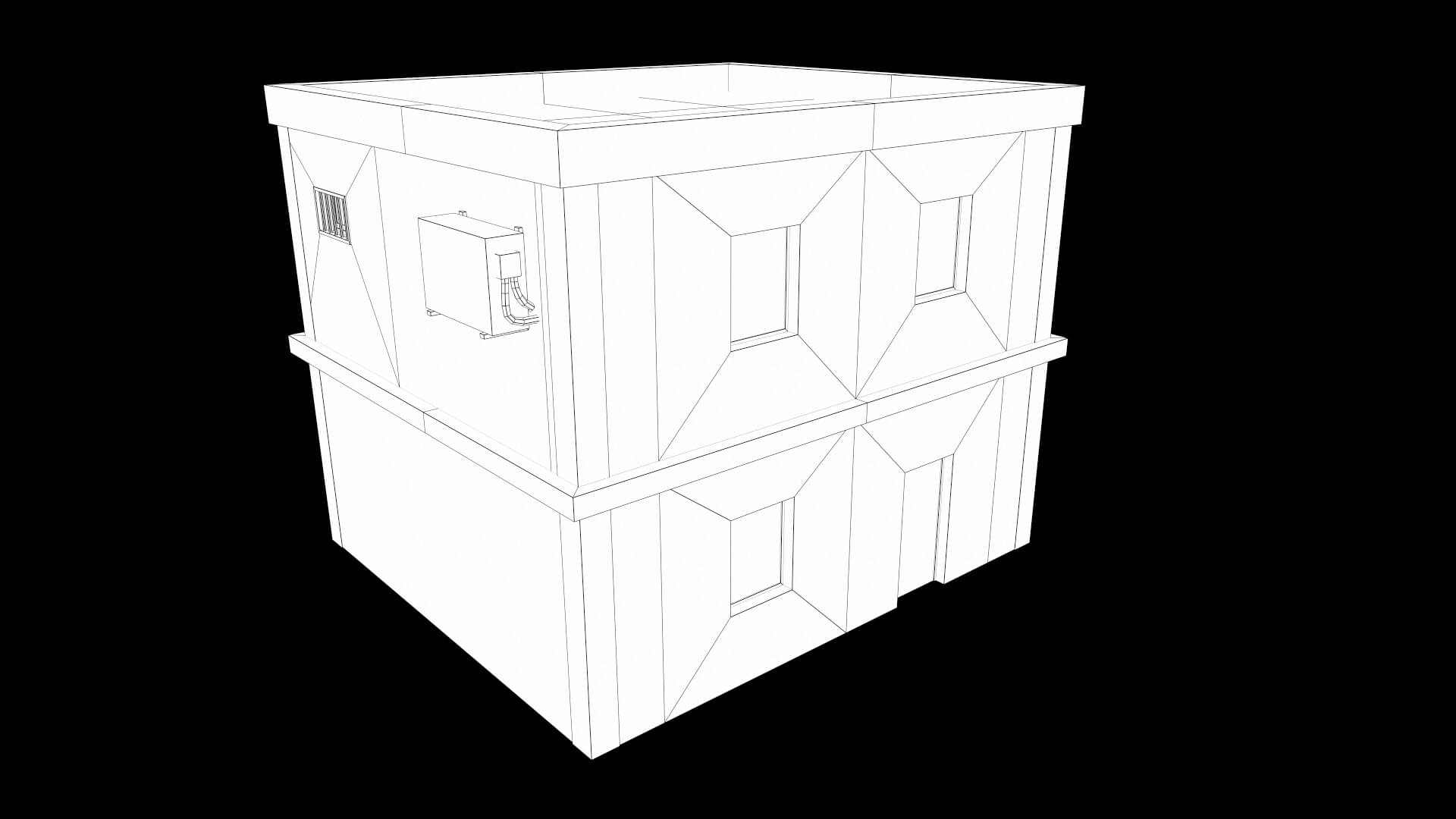 Low Poly Old House With Interior - 3D Model by Hend_Z