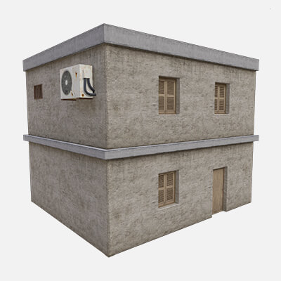 Low Poly Old House With Interior - 3D Model by Hend_Z