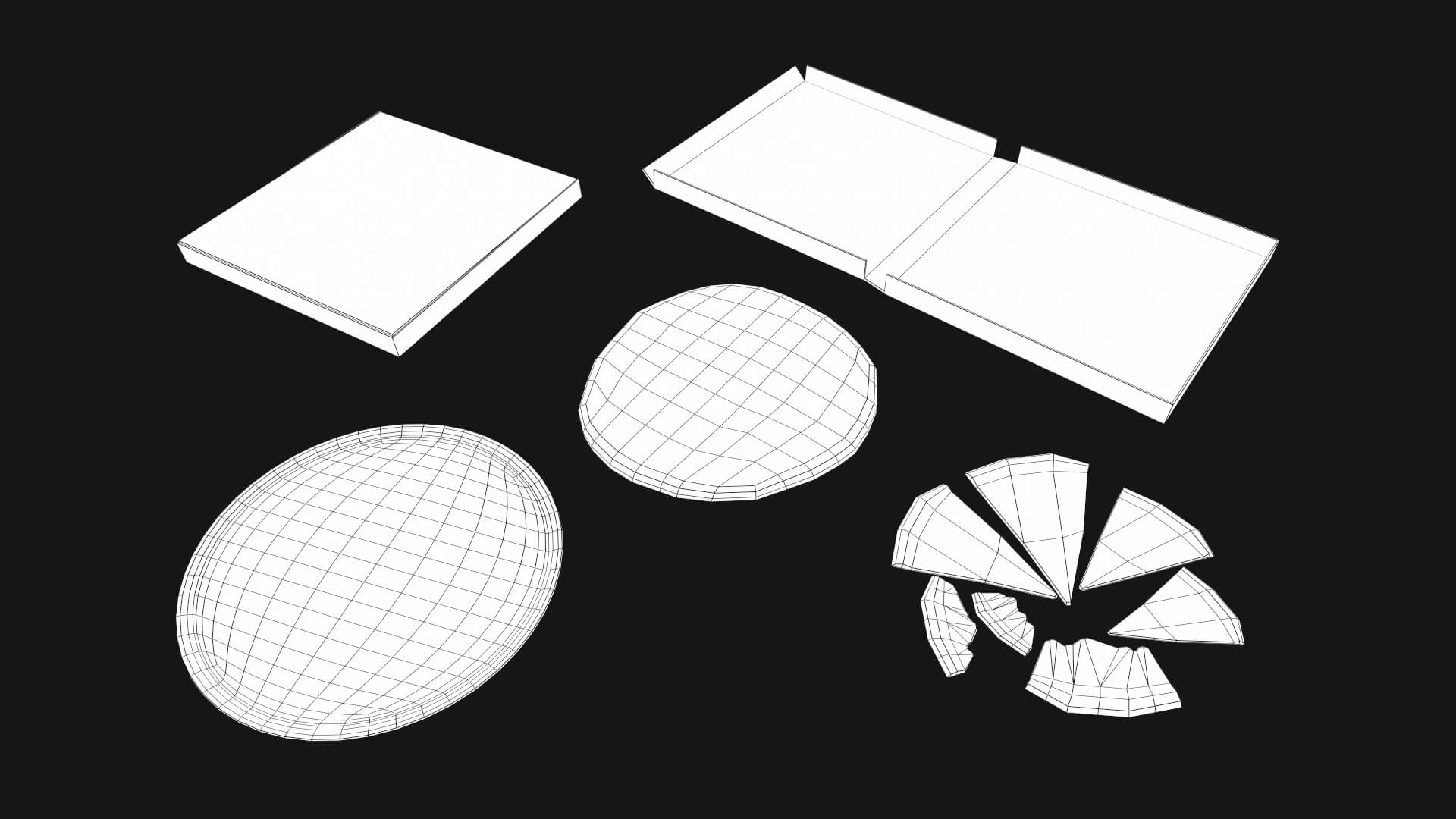 Low Poly Pizza Pack - 3D Model by Hend_Z