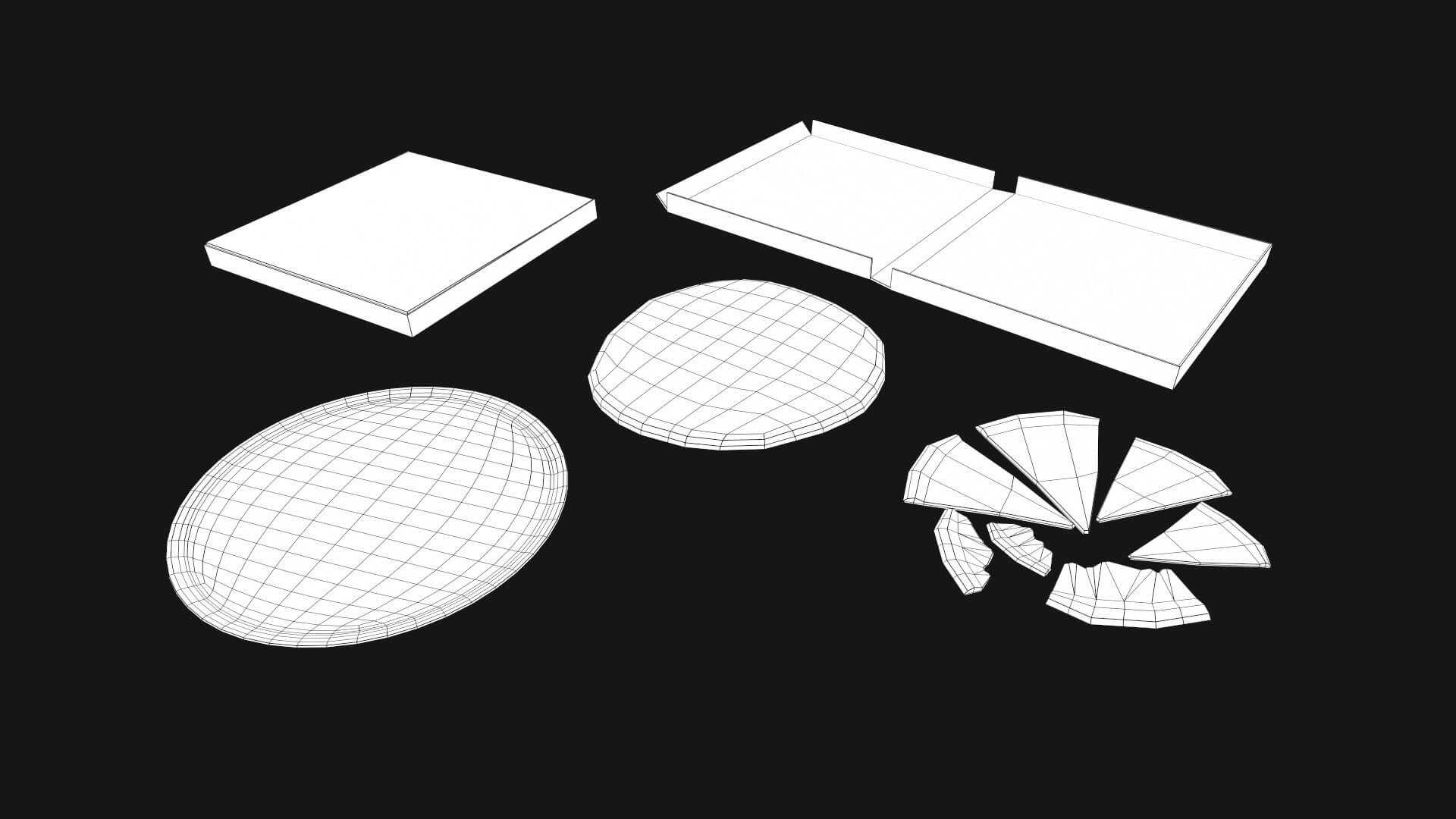 Low Poly Pizza Pack - 3D Model by Hend_Z