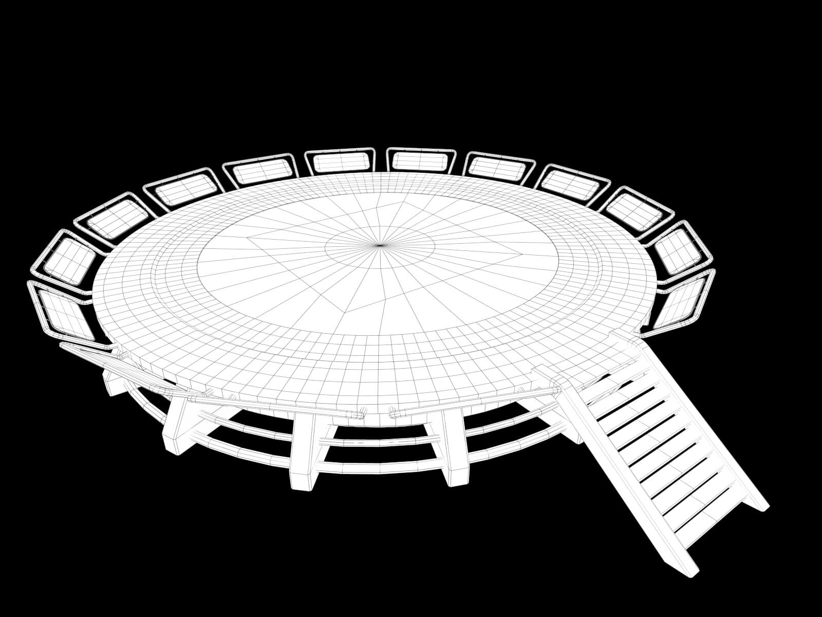 Lowpoly Scifi Helipad - 3D Model by Hend_Z