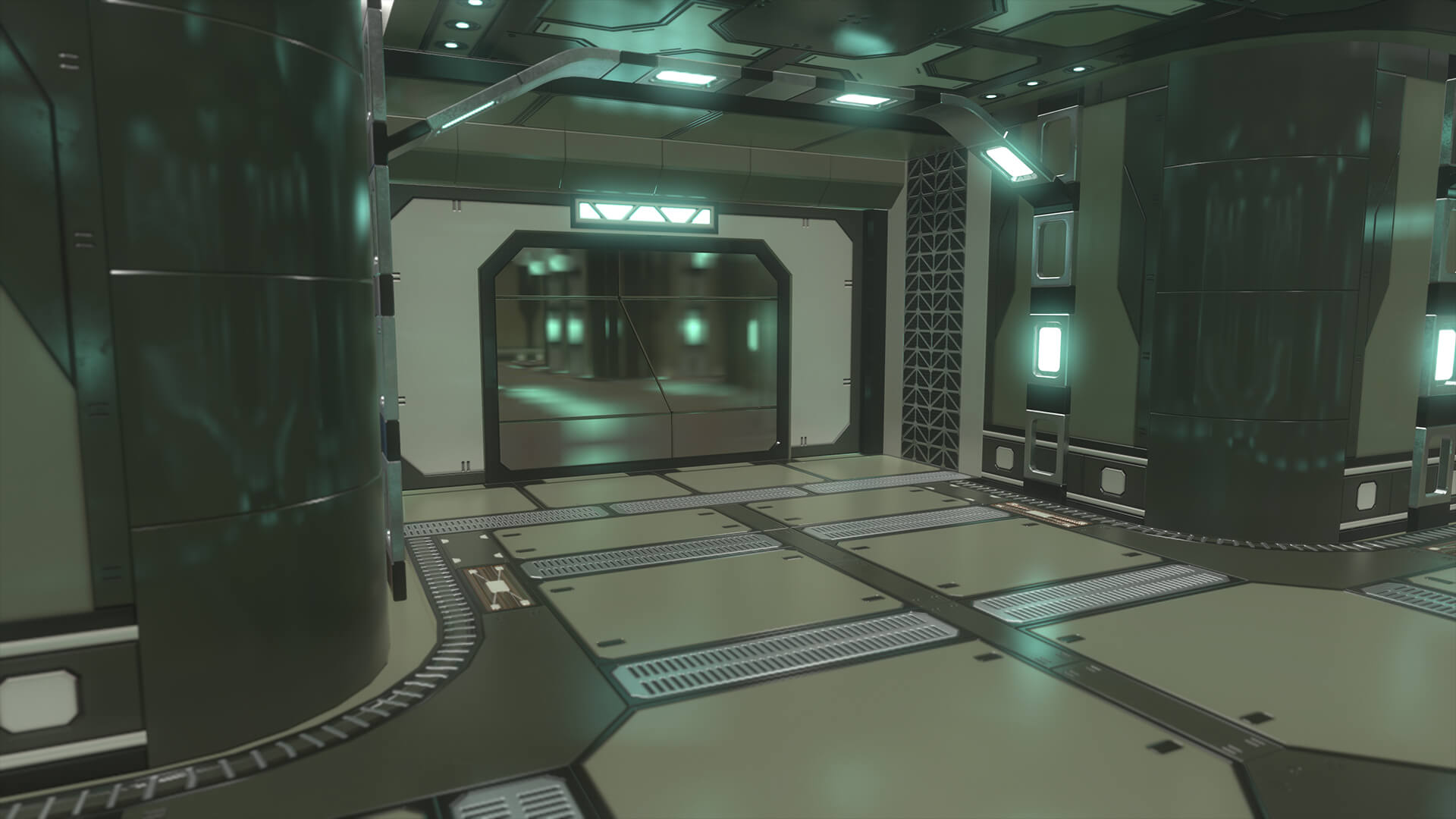 Low Poly Sci-Fi Modular Corridor V2 3D Model by Hend_Z