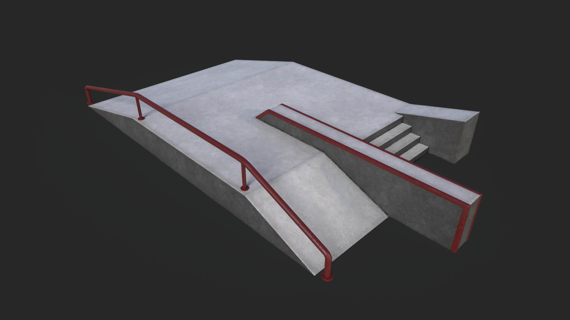 Lowpoly Skatepark Modules - 3D Model by Hend_Z