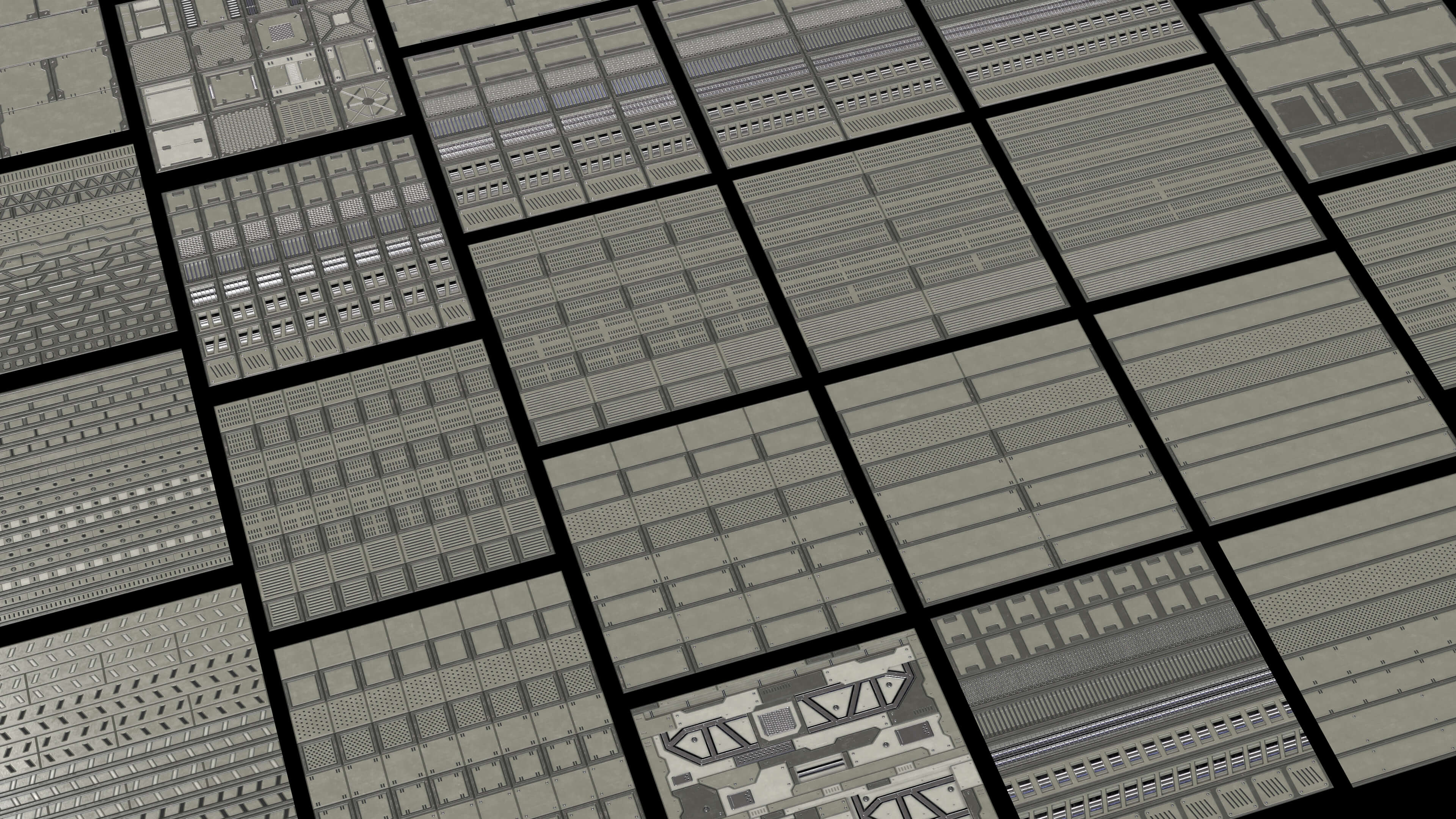 Sci-Fi Hard Surface Trim Sheet Collection 3D Texture by Hend_Z