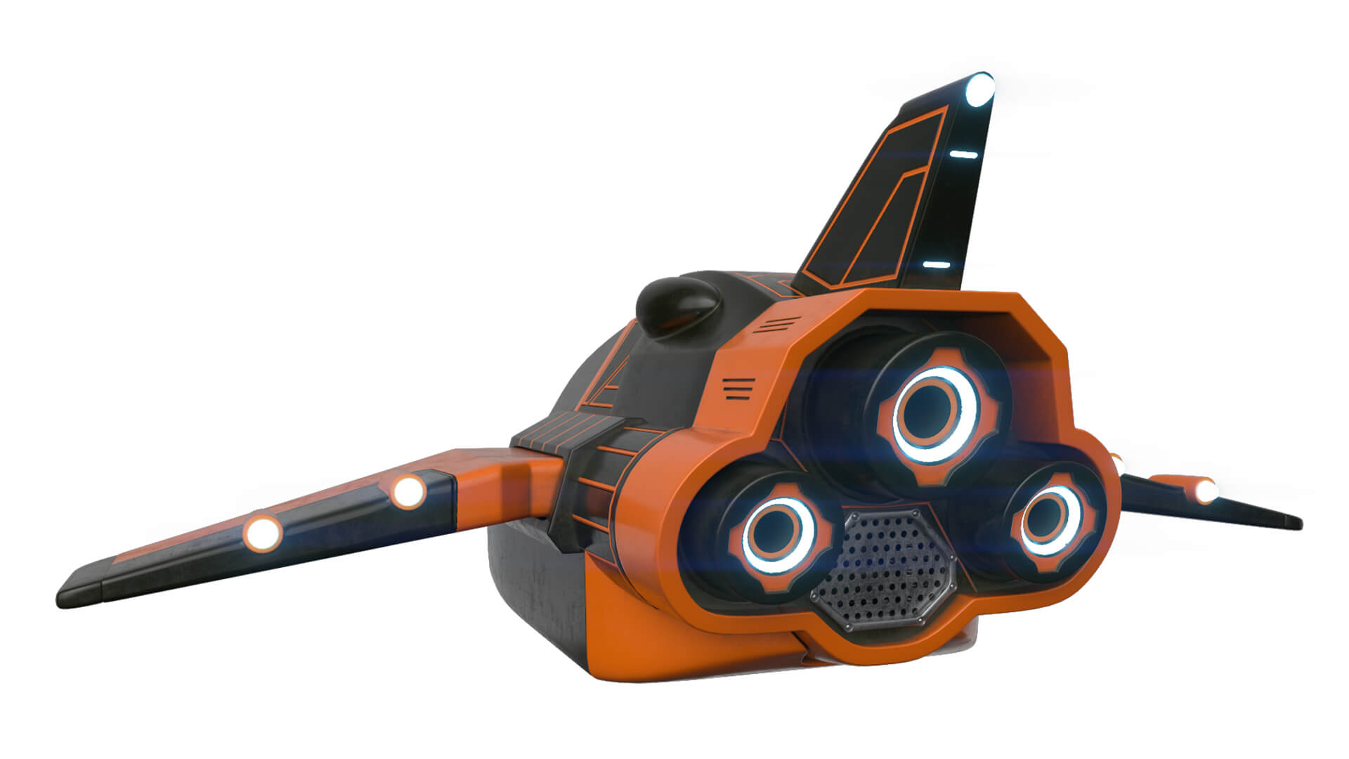 Sci-Fi Vehicle With Interior 3D Model by Hend_Z