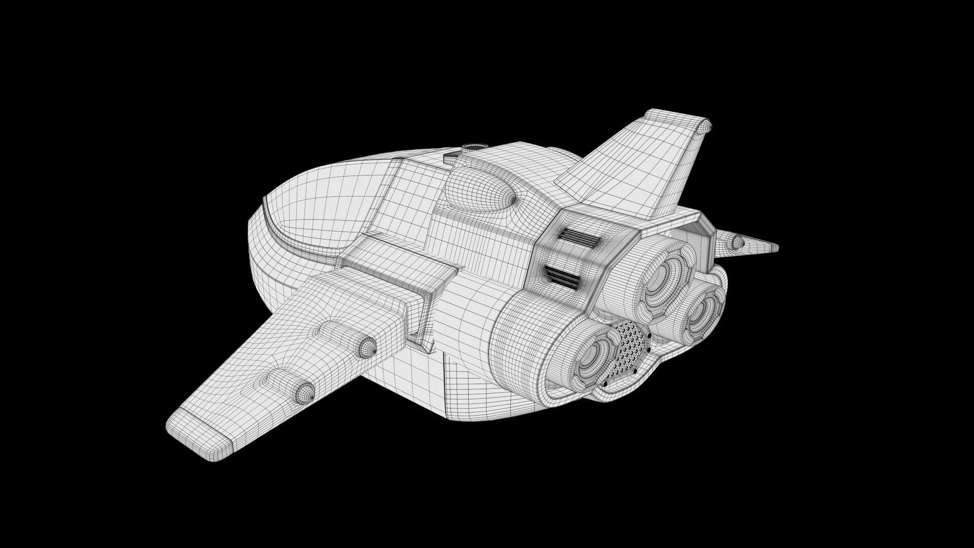 Sci-Fi Vehicle With Interior 3D Model by Hend_Z