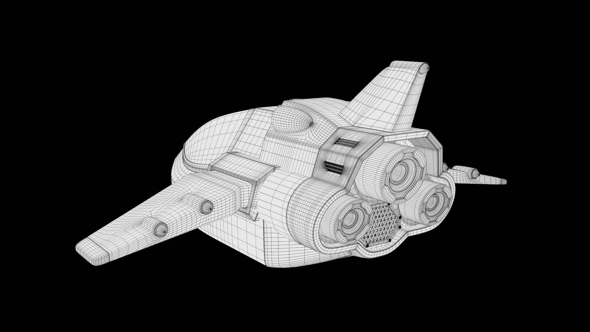 Sci-Fi Vehicle With Interior 3D Model by Hend_Z