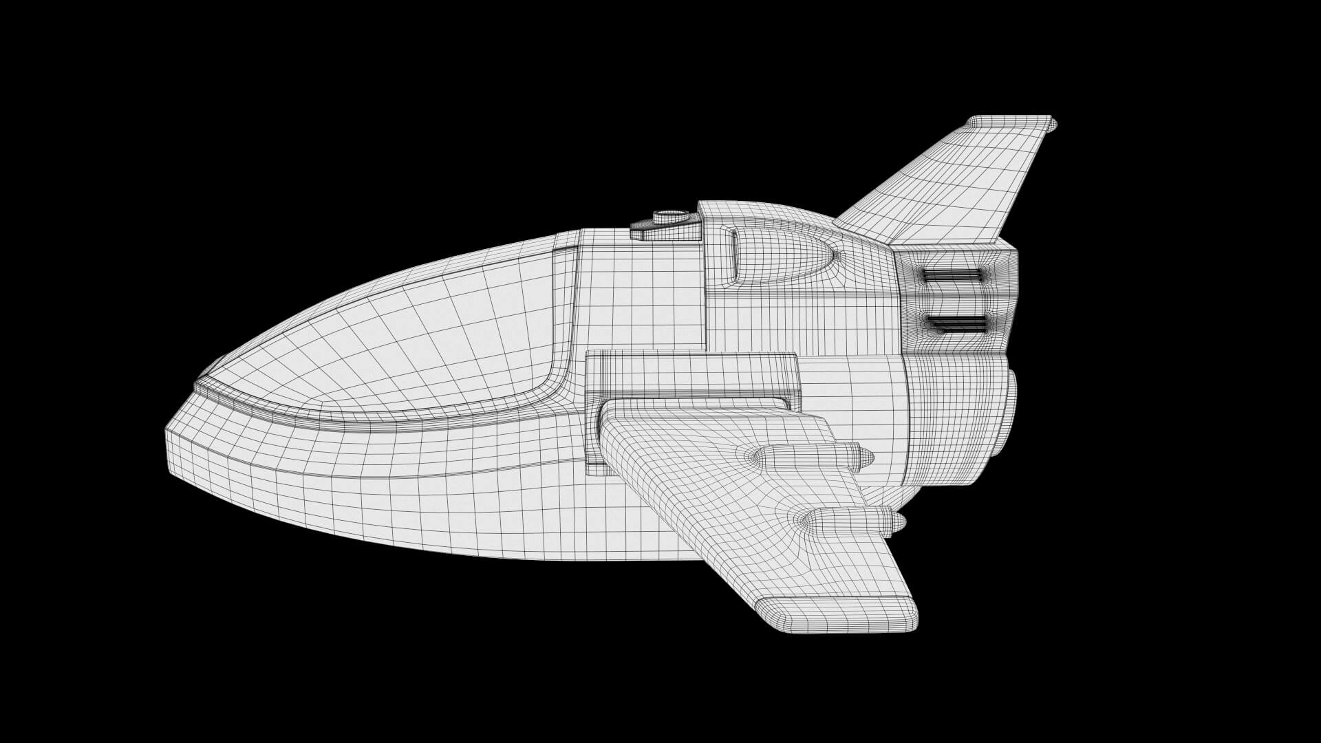 Sci-Fi Vehicle With Interior 3D Model by Hend_Z