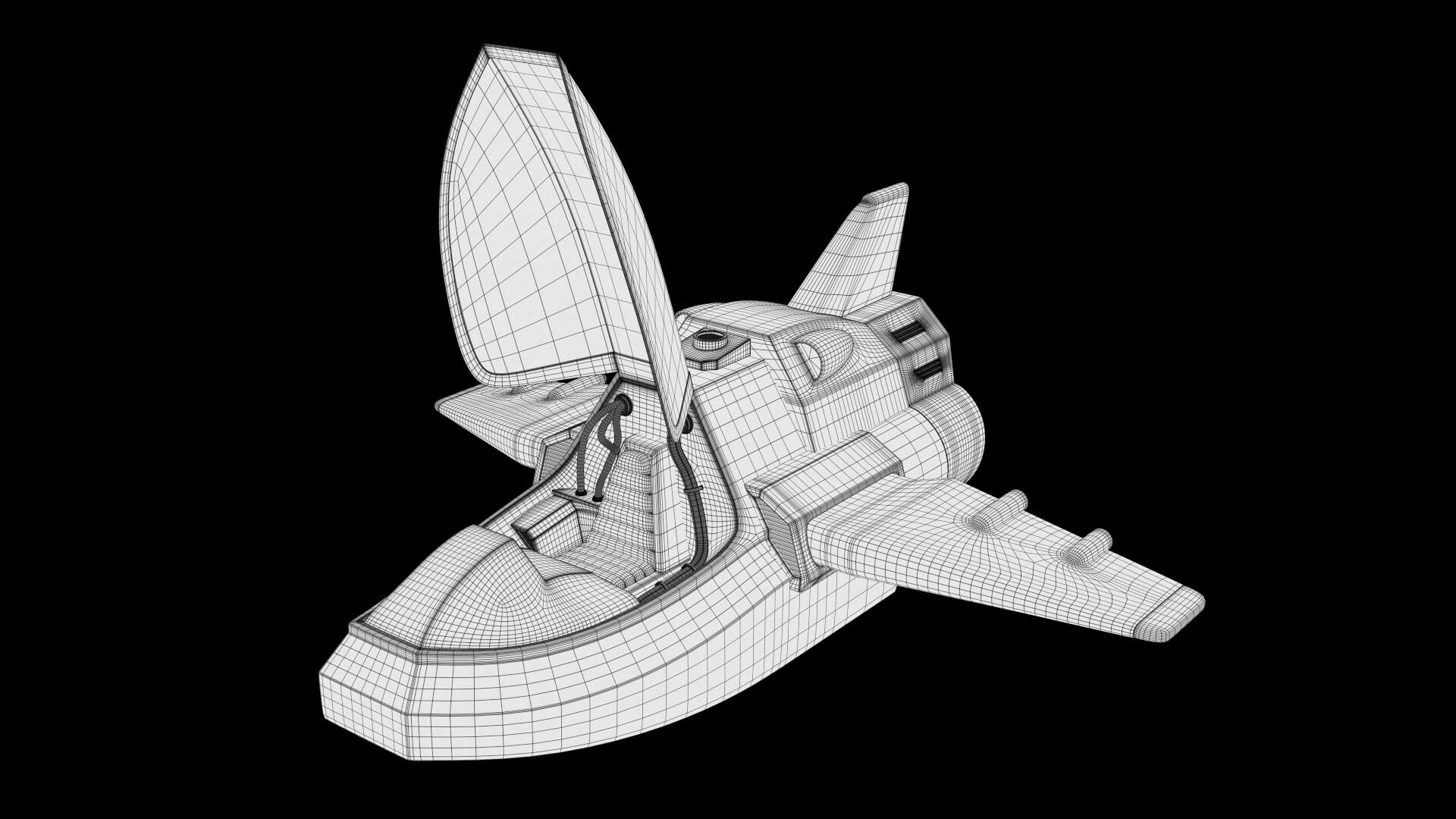 Sci-Fi Vehicle With Interior 3D Model by Hend_Z