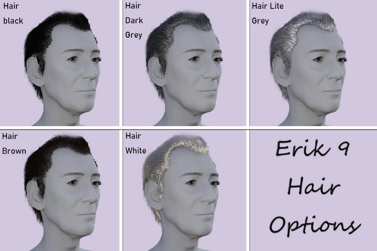 Erik Character Set for Genesis 9 - Daz Content by Henrika