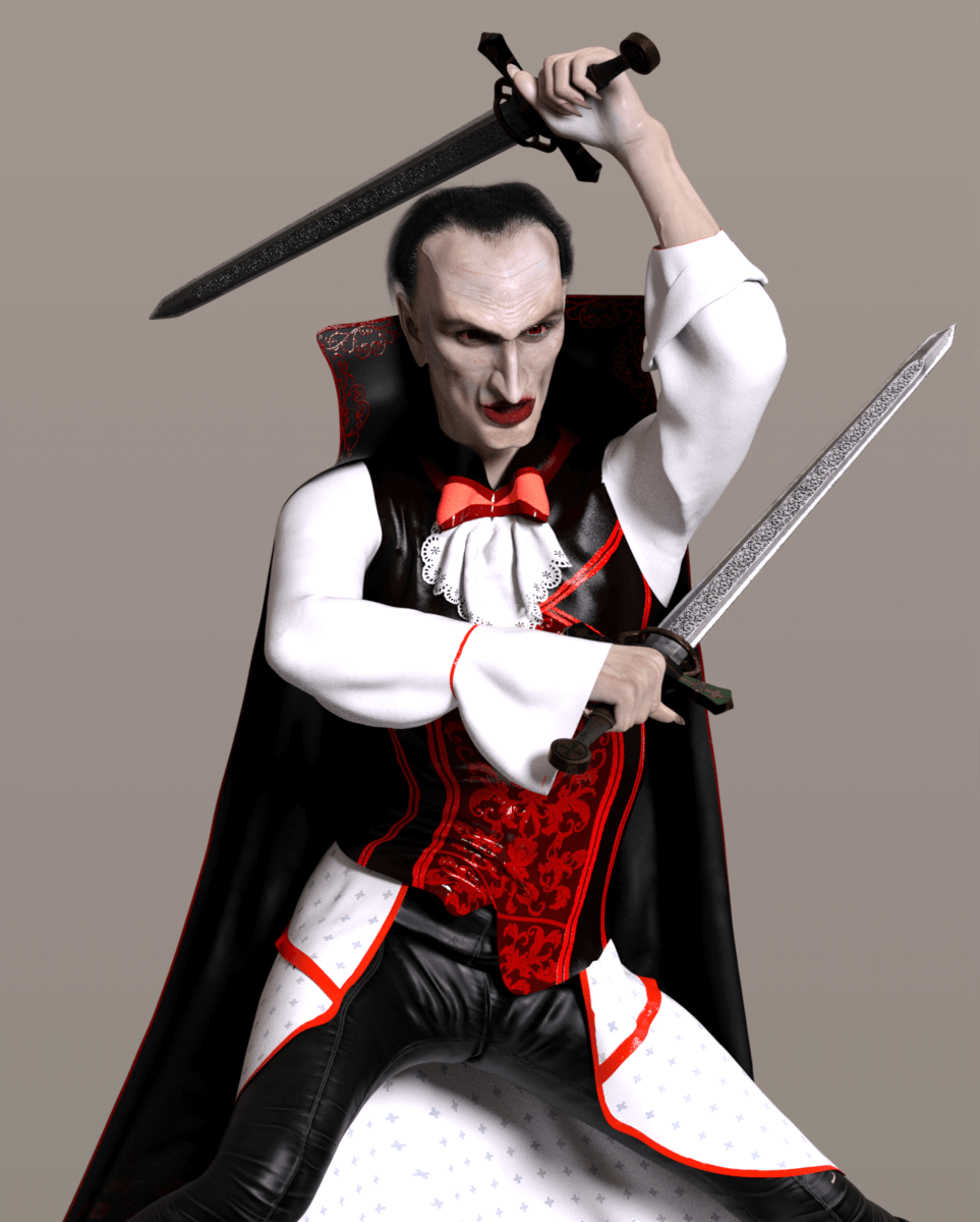 Dracula for Genesis 9 3D Render, Digital Art by Henrika