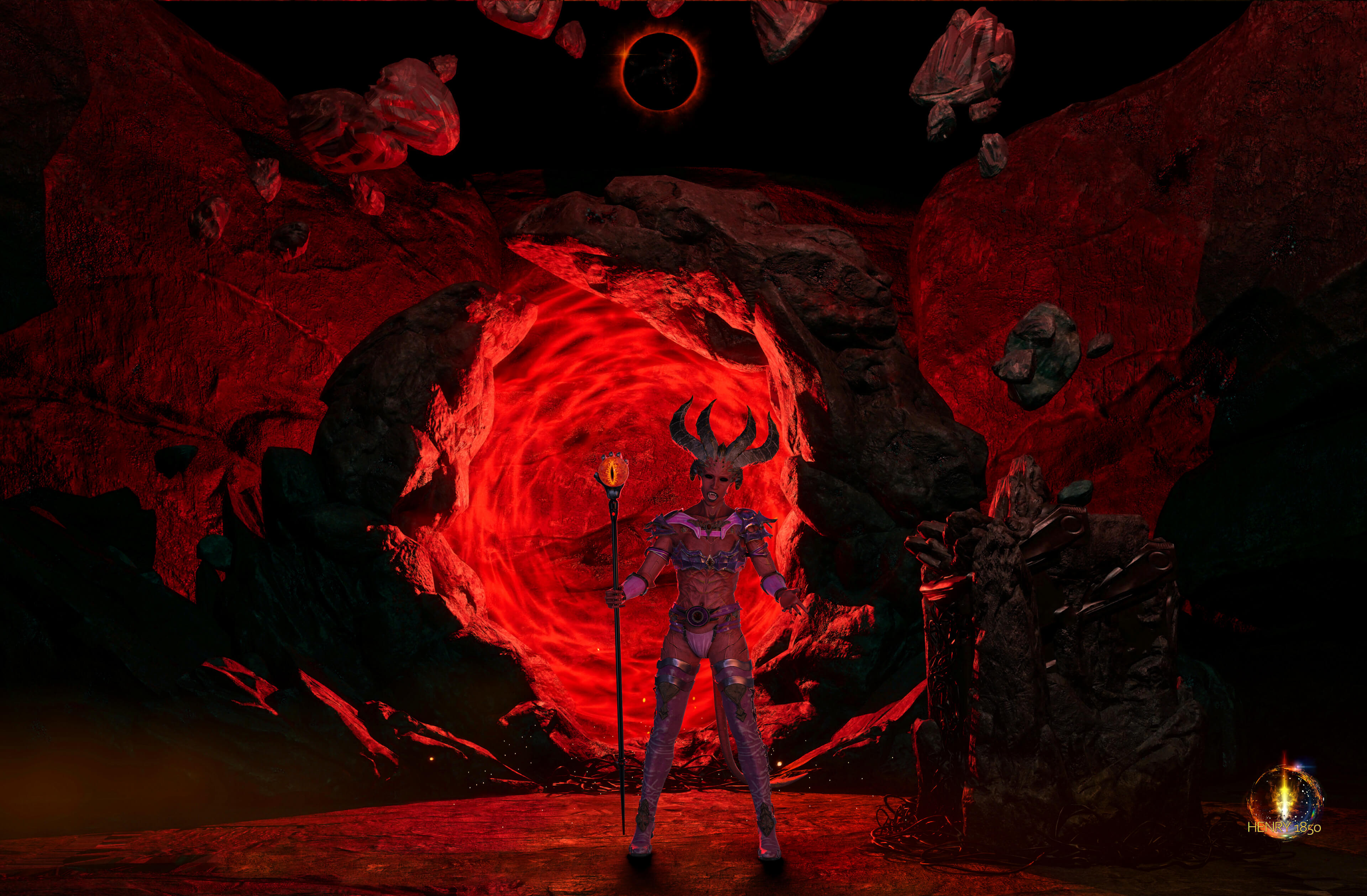 Ancient Portal 3D Render, Digital Art by Henry1850