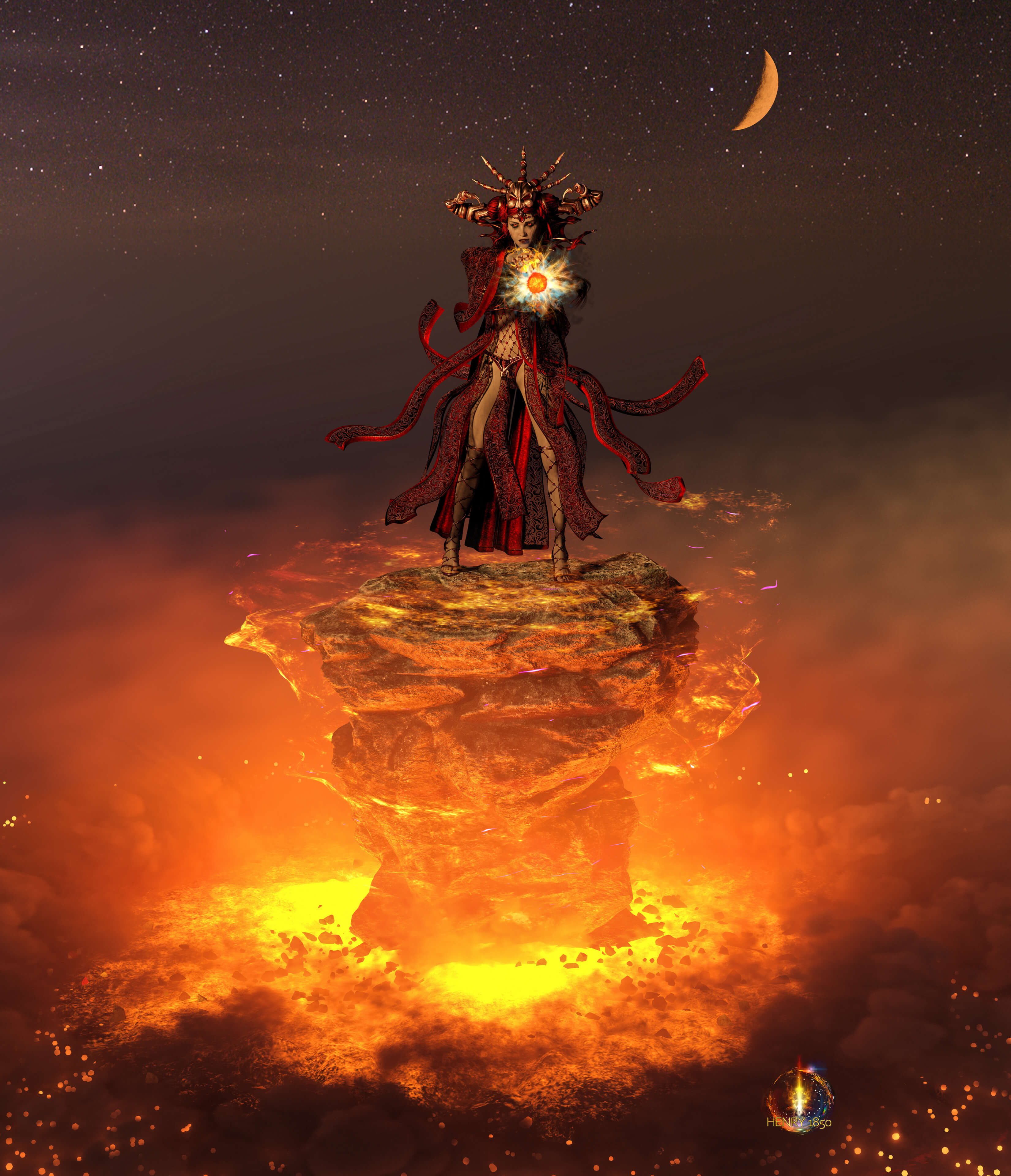 Chaos Awakens 3D Render, Digital Art by Henry1850