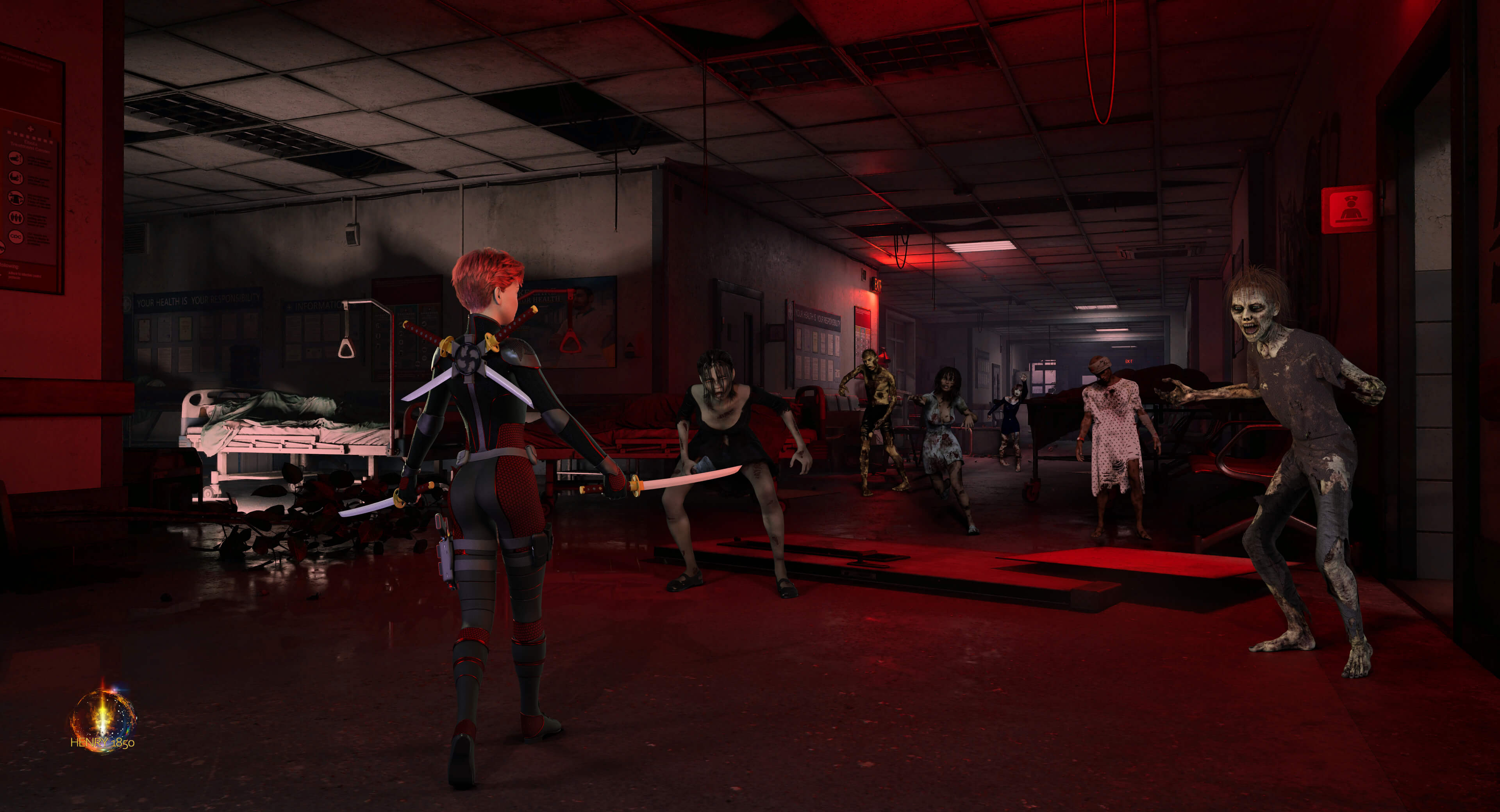Clearing the Abandoned Hospital Mental Ward 3D Render