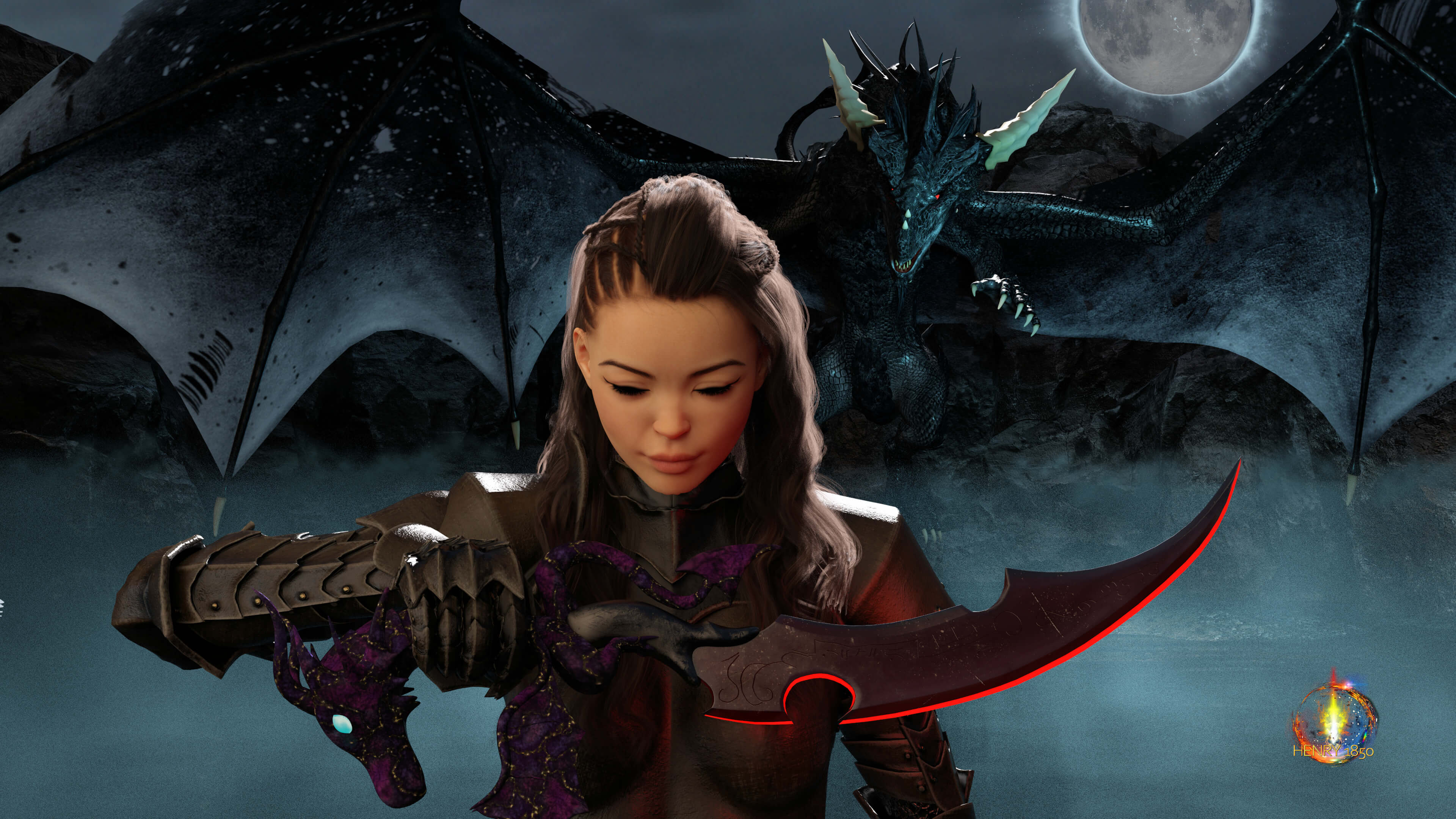 Dragon Quest 3D Render, Digital Art by Henry1850