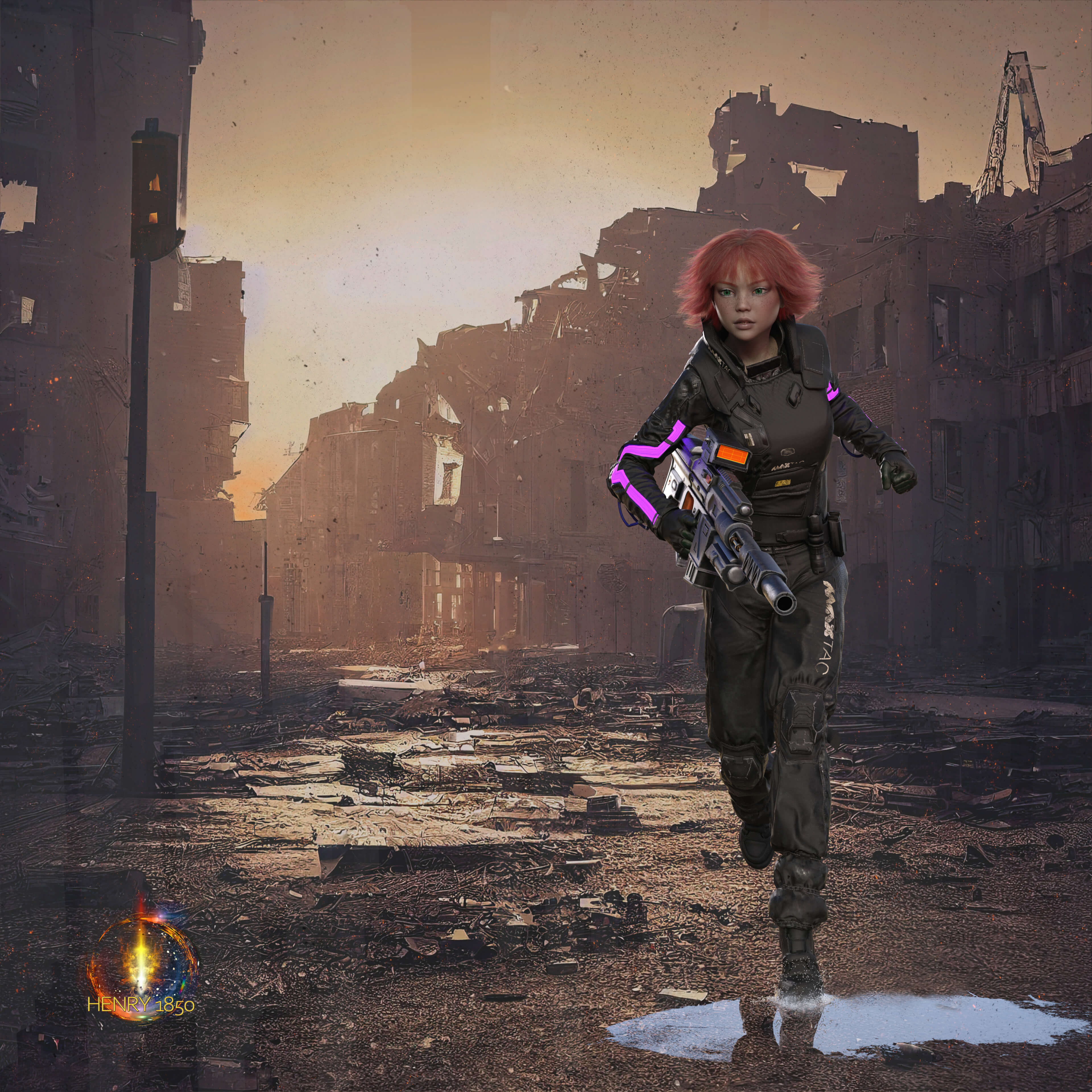 Escape! 3D Render, Digital Art by Henry1850