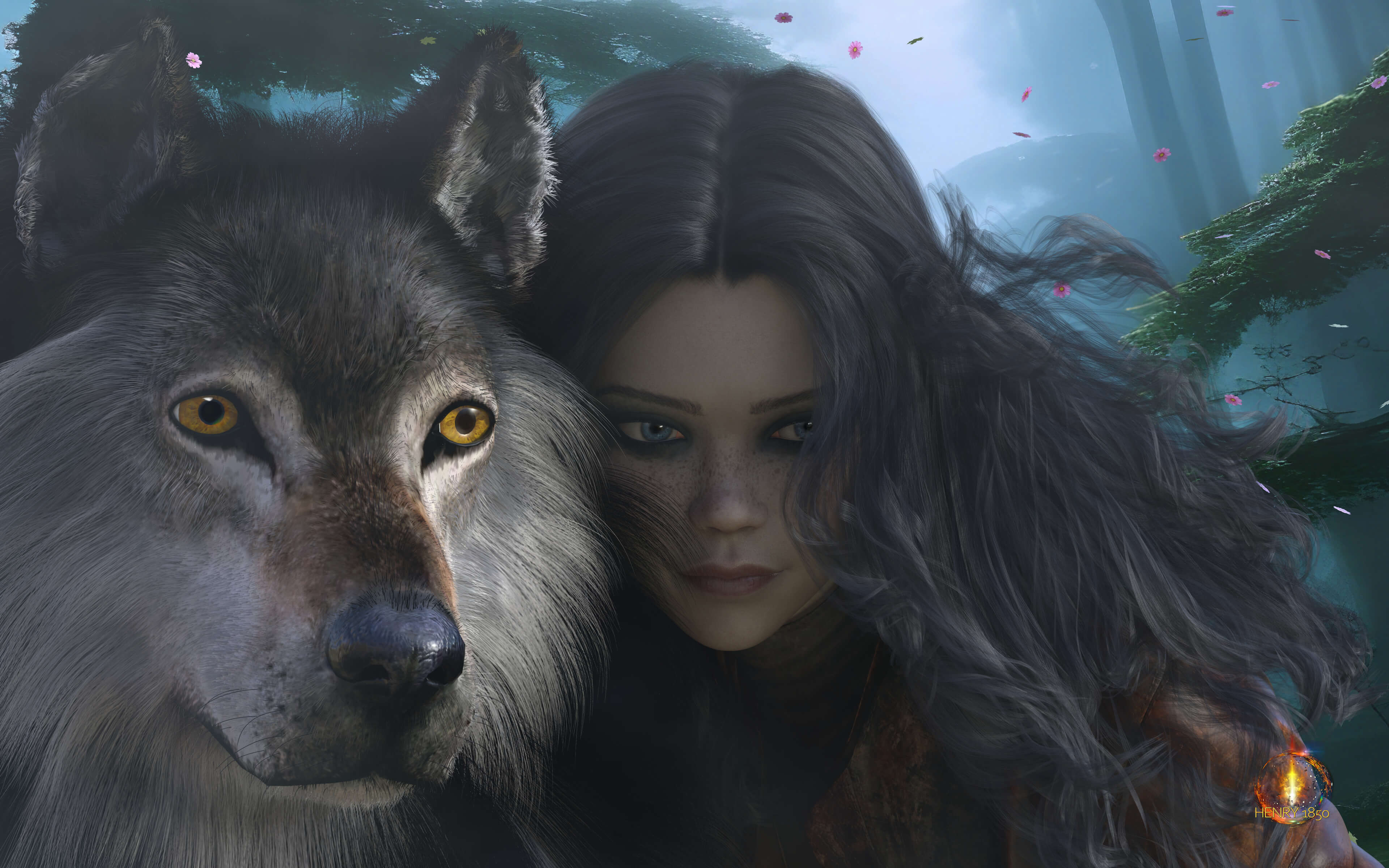 Forest Mist 3D Render, Digital Art by Henry1850