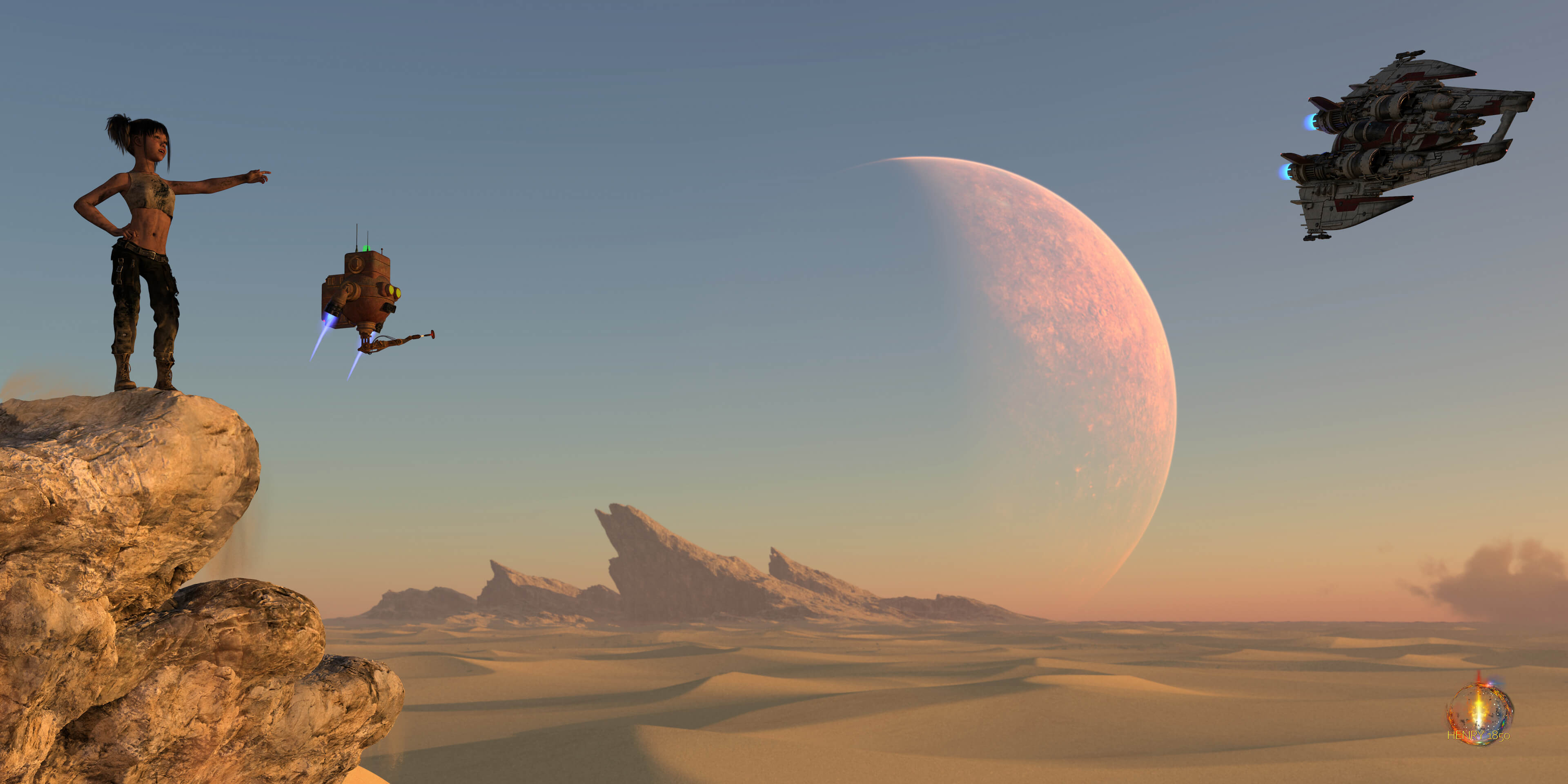 Help Finally Arrives 3D Render, Digital Art by Henry1850