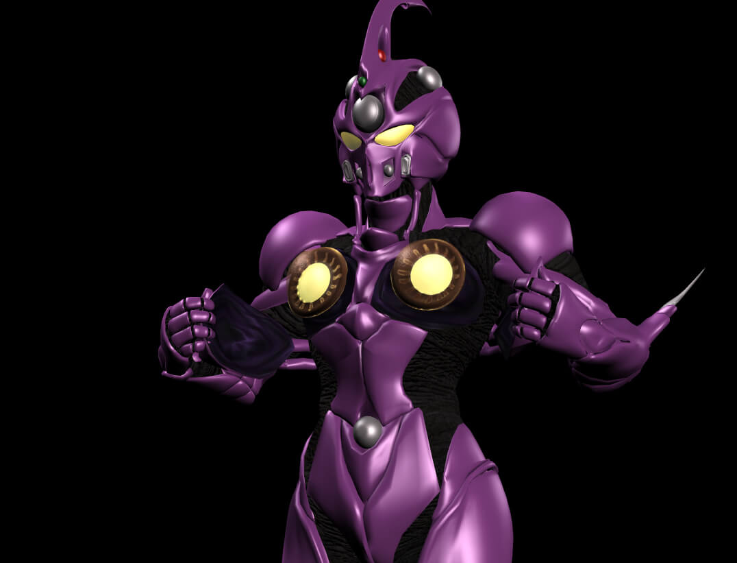 Female Guyver Mega Smasher for DAZ Victoria4 3D Render