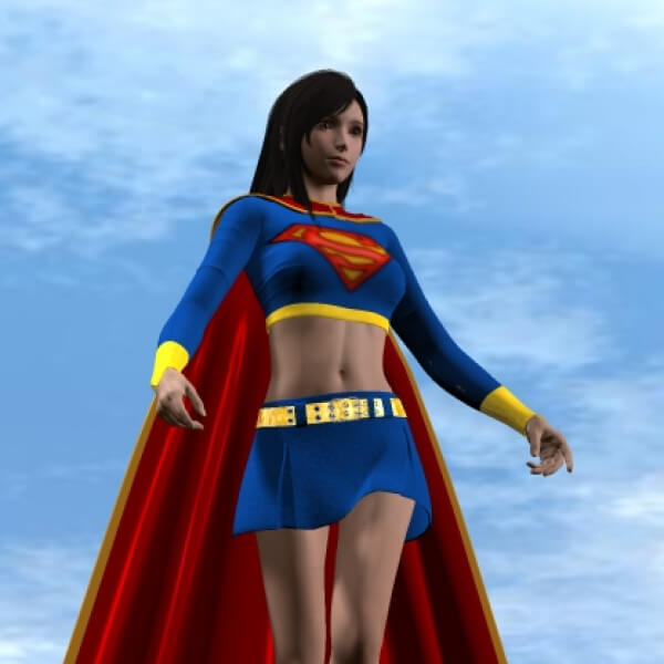 Tifa the supergirl 3D Render, Digital Art by HeroineFactory